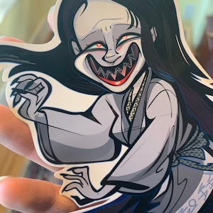 Takaonna - Tall Woman - Peeking Ghost Yokai Sticker. - Etsy