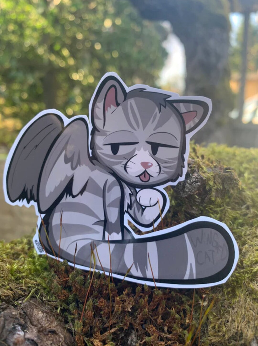 Winged Cat - [former Cryptid] - Cryptid Sticker - Etsy