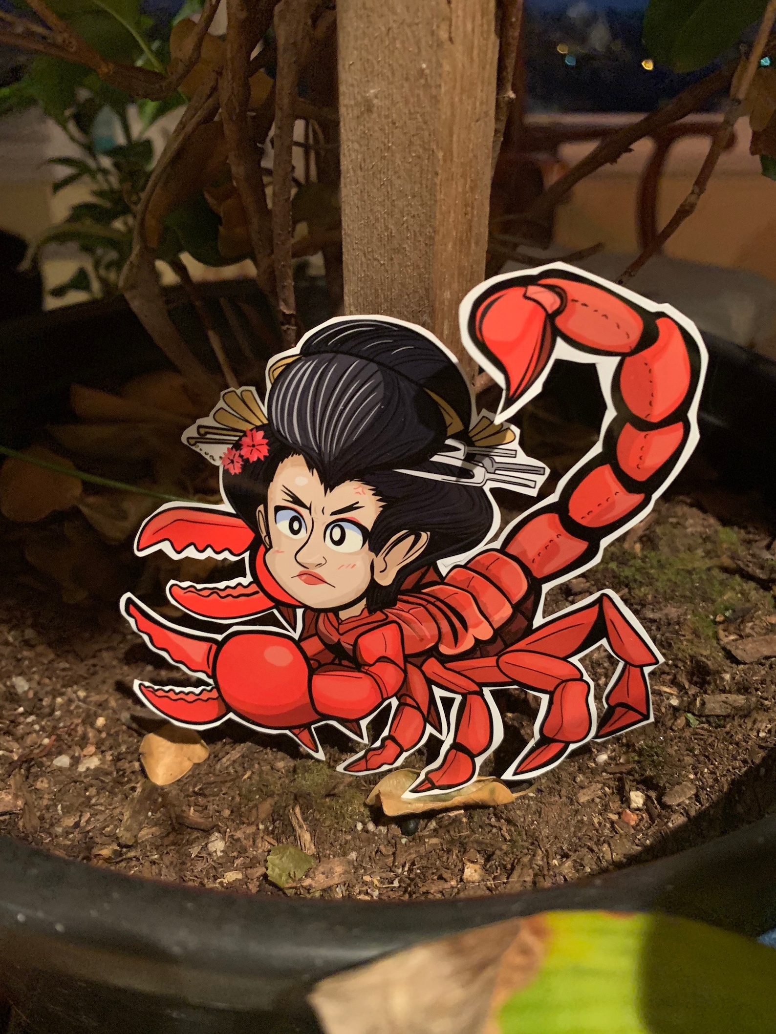 Chikuri - Geisha Scorpion - Yokai Sticker. - Etsy