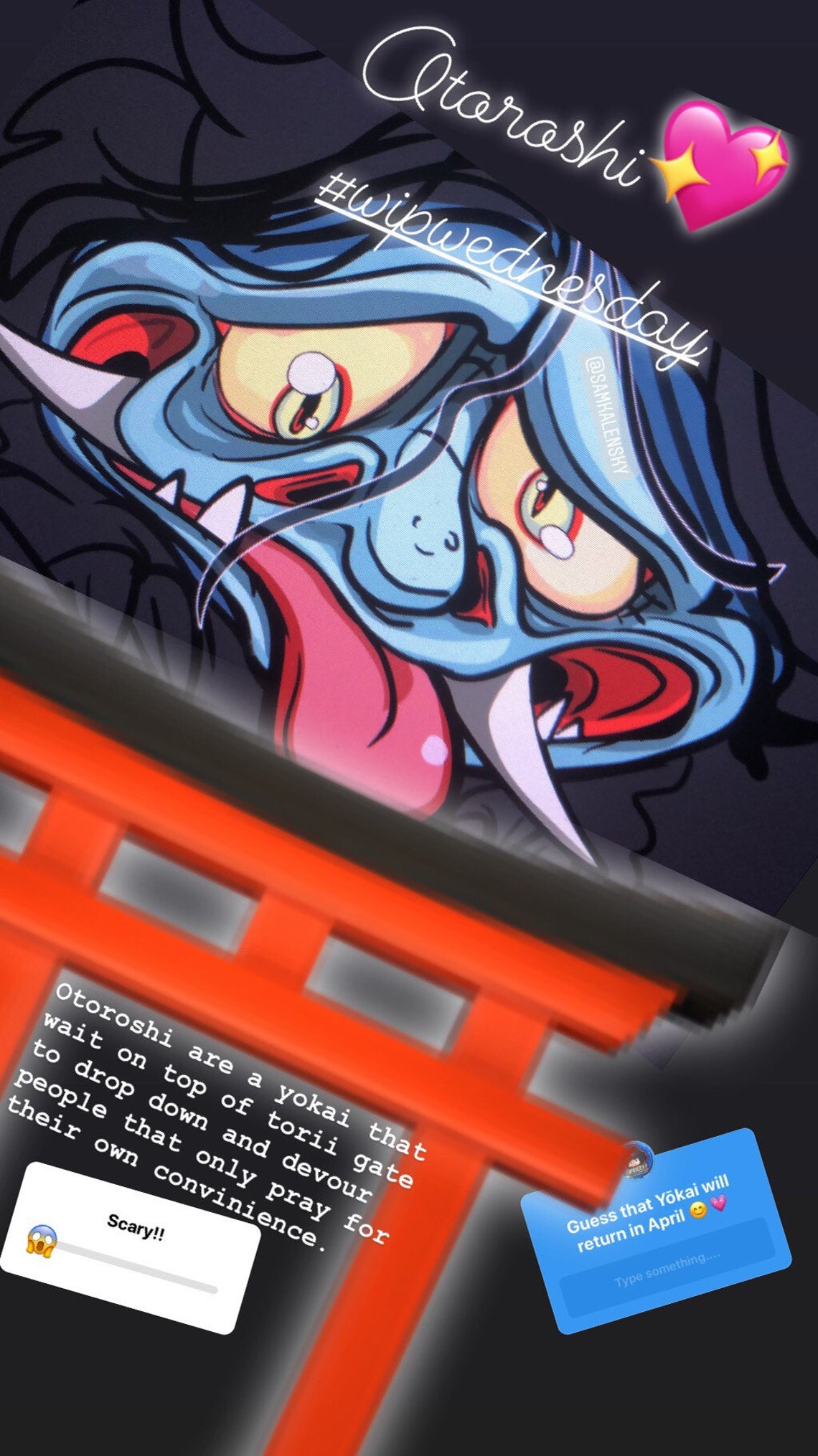 Otoroshi - Yokai Sticker - Etsy Canada