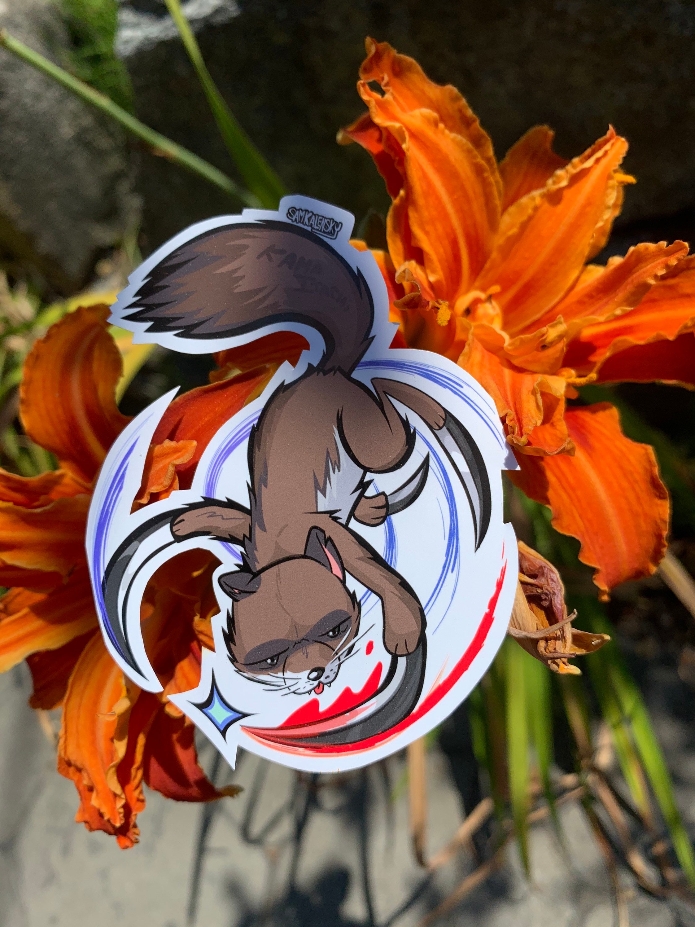 Kamaitachi Sickle Weasel Yokai Stickers. - Etsy Ireland
