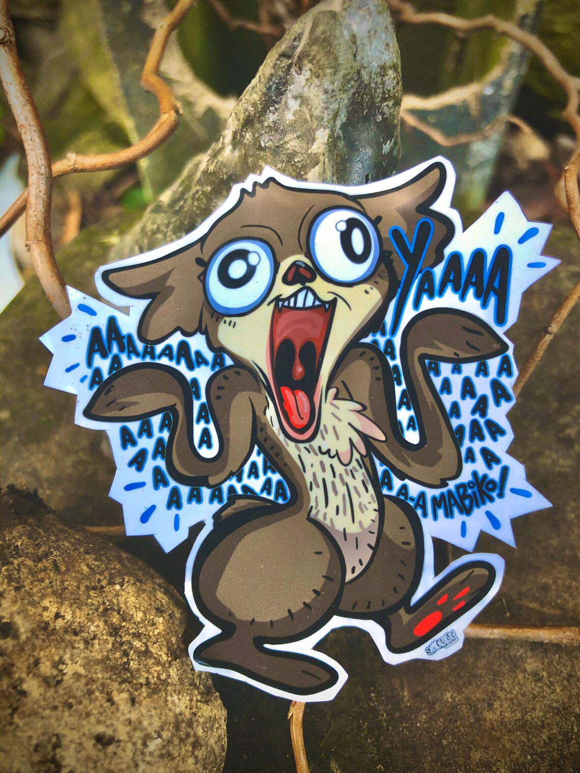 Yamabiko Echo - Yokai Sticker - Etsy Canada