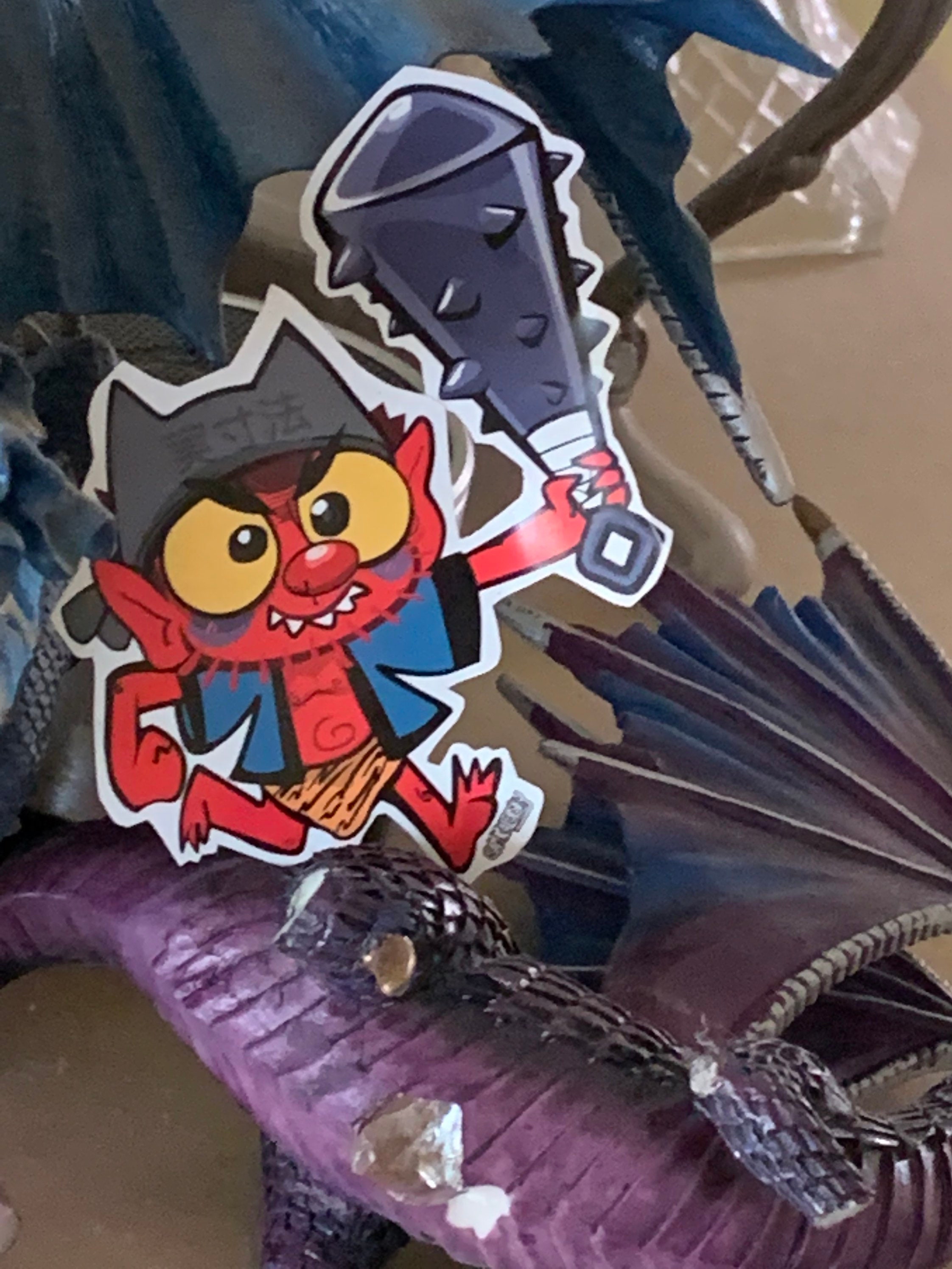 Yanari Tiny Oni Yokai Sticker - Etsy