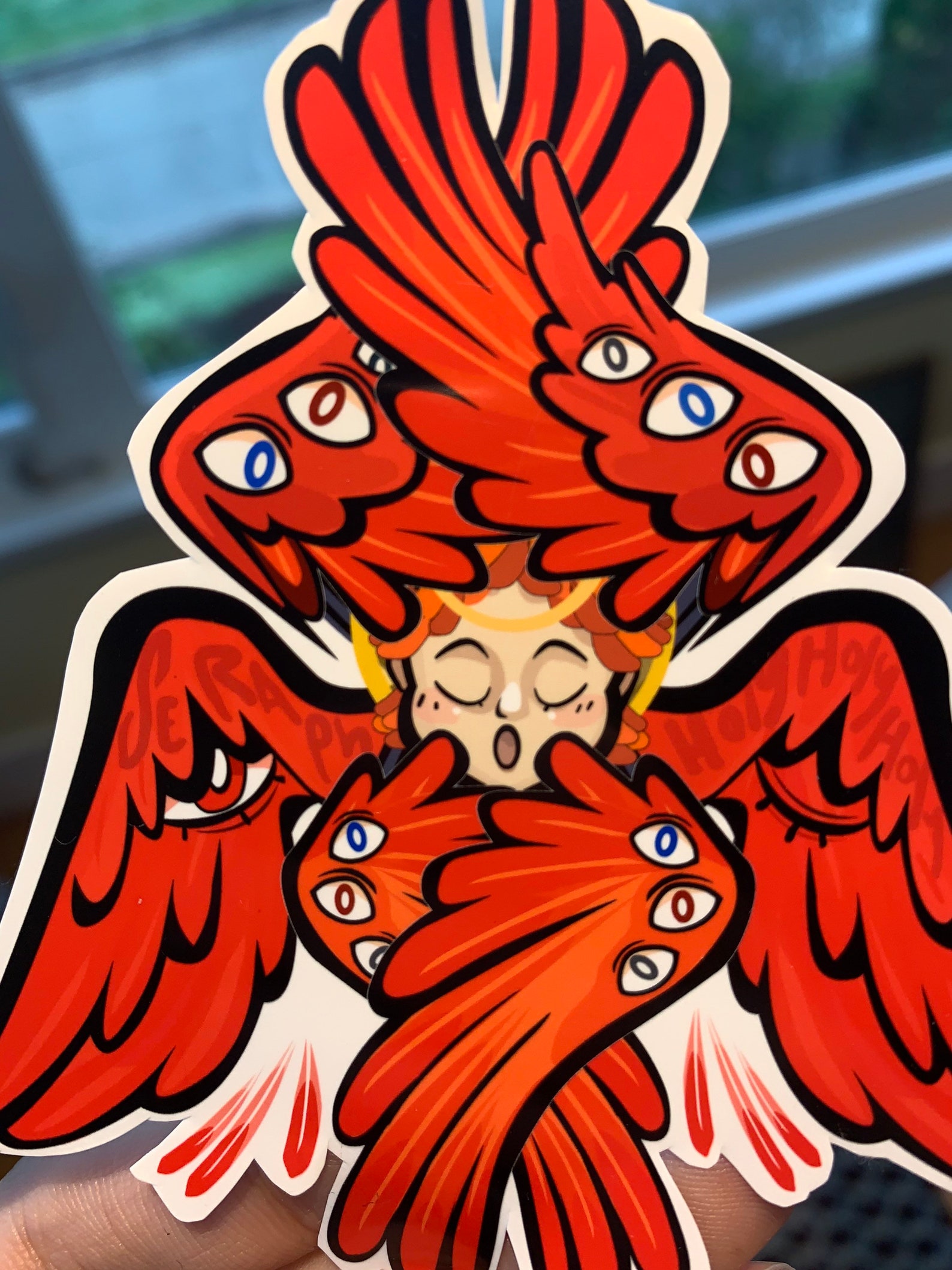 Seraphim the Burning Ones Angel Sticker - Etsy