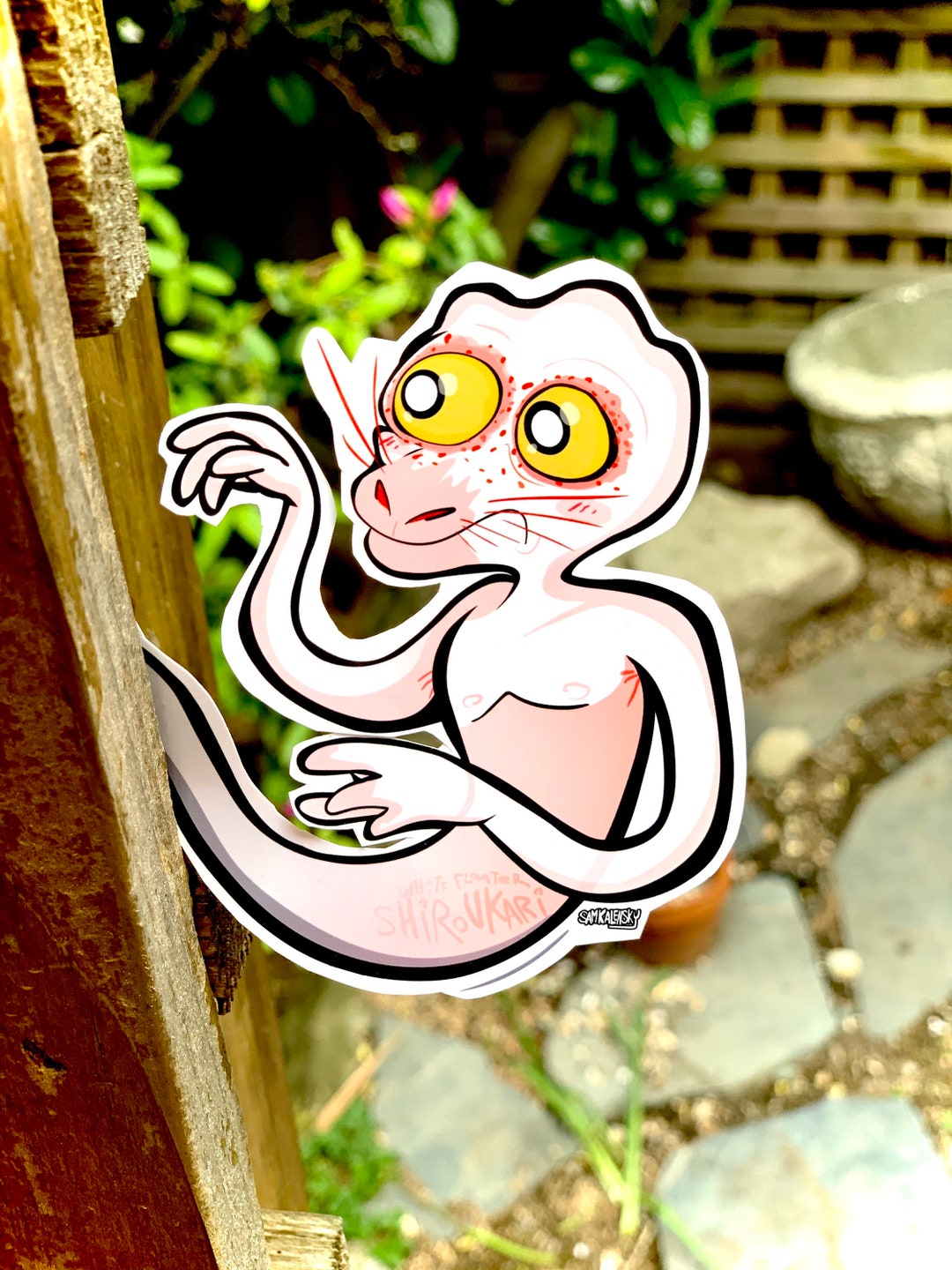 Shiro Ukari - White Floater - Yokai Sticker - Etsy