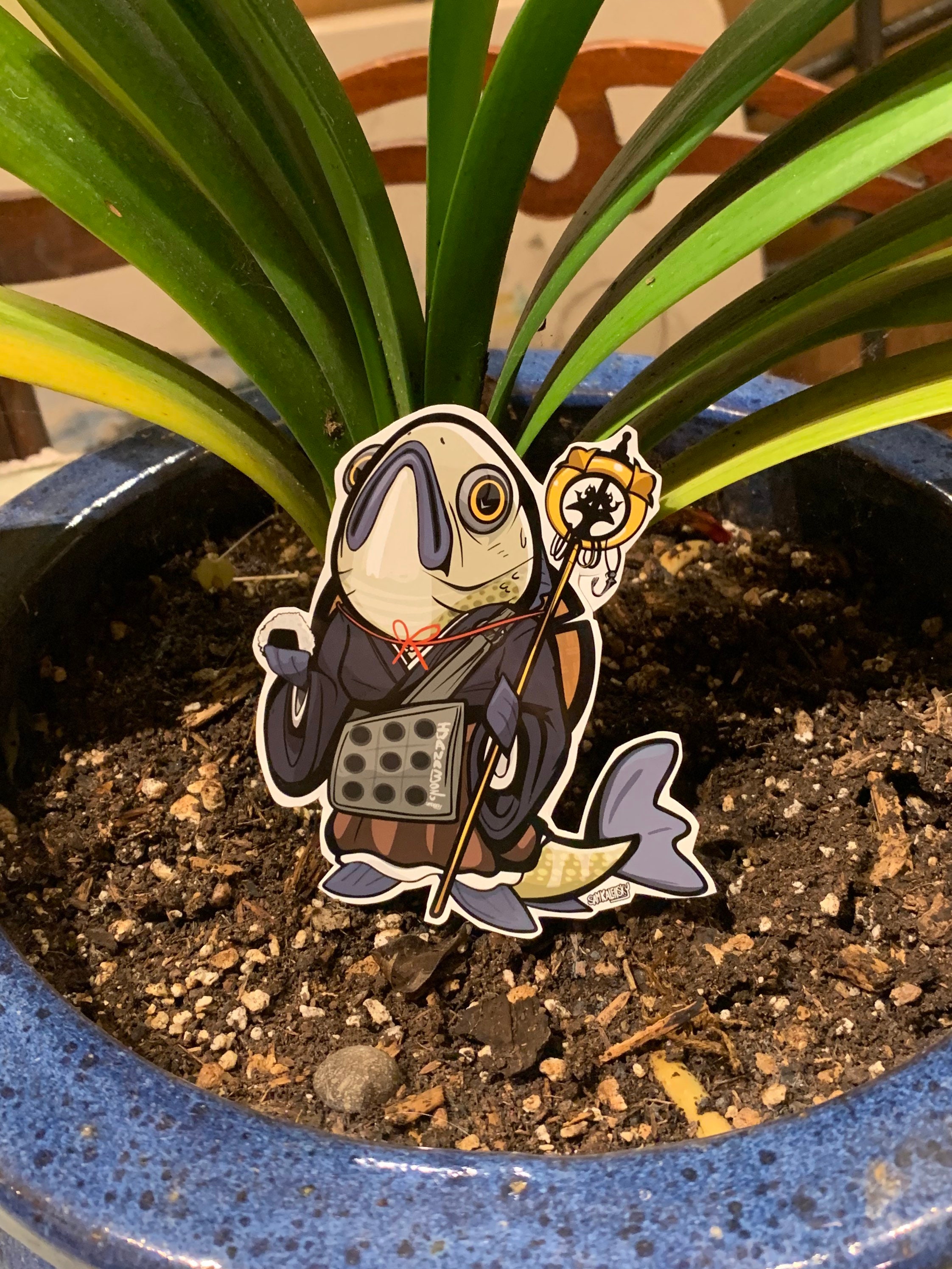 Iwana Bozu Fish Monk Yokai Artsticker - Etsy Australia