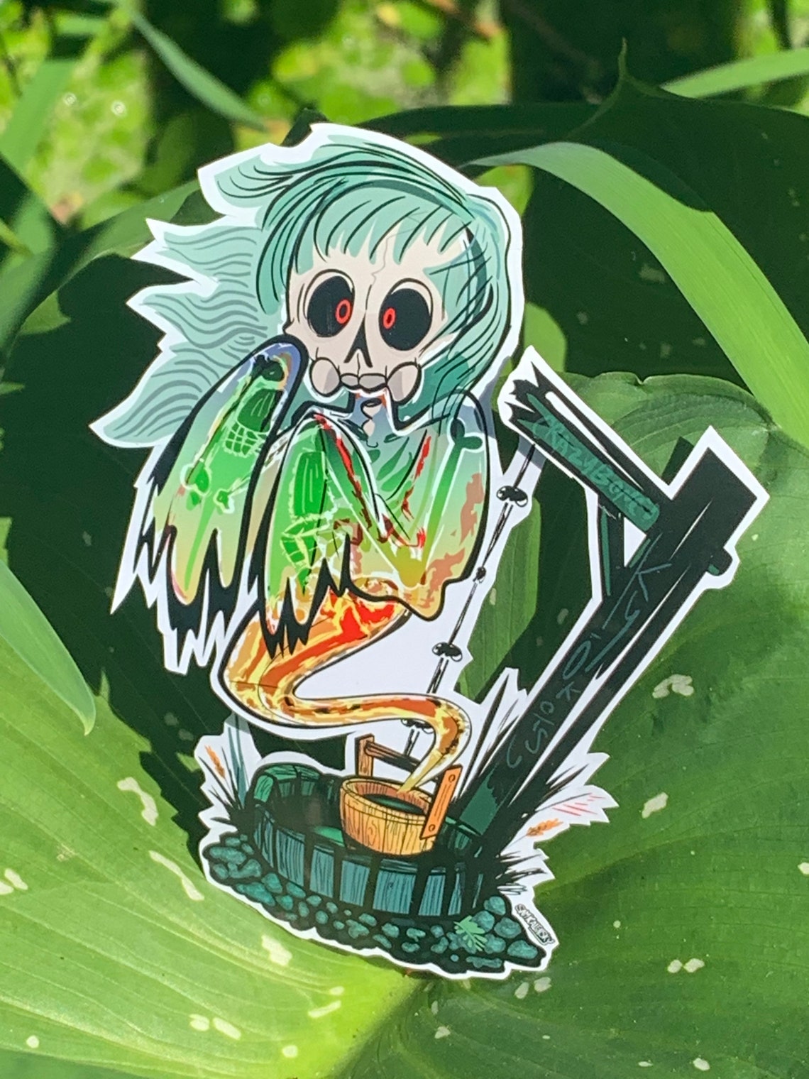 Kyokotsu crazy Bones Well Ghost Yokai Sticker - Etsy UK