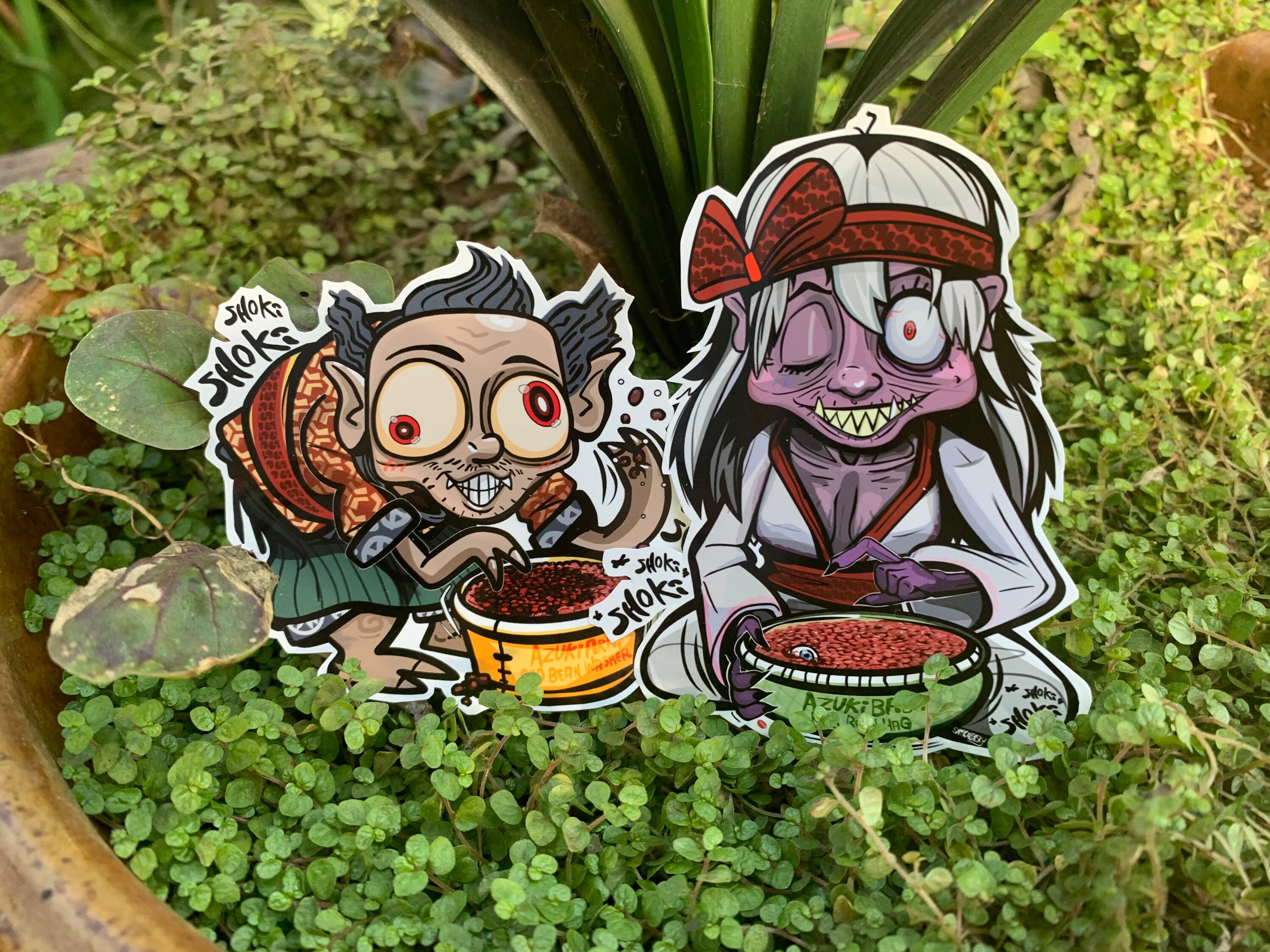 Azuki Baba the Bean Hag Yokai Sticker - Etsy