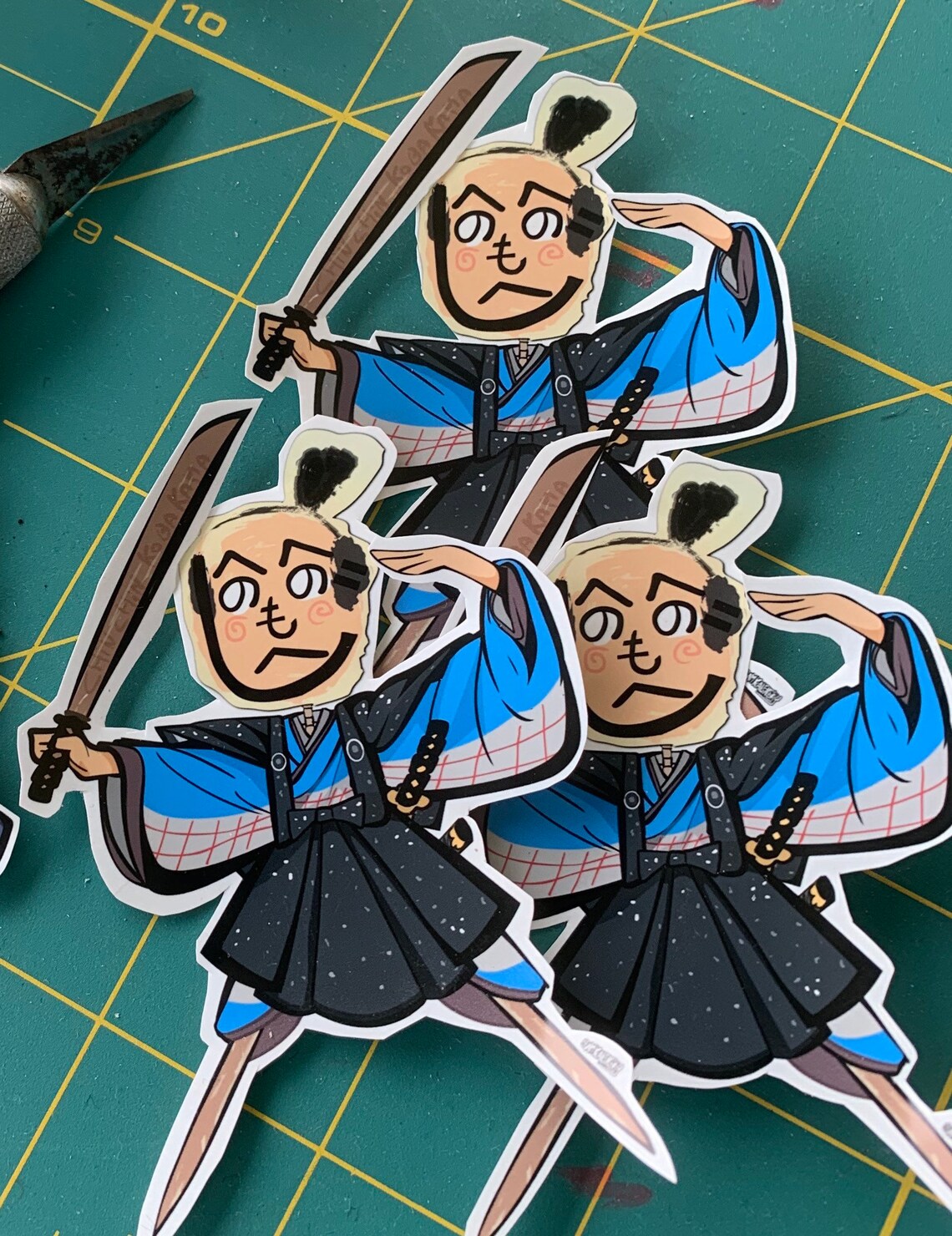 Chin Chin Kobakama Toothpick Warriors Samurai Yokai Art - Etsy