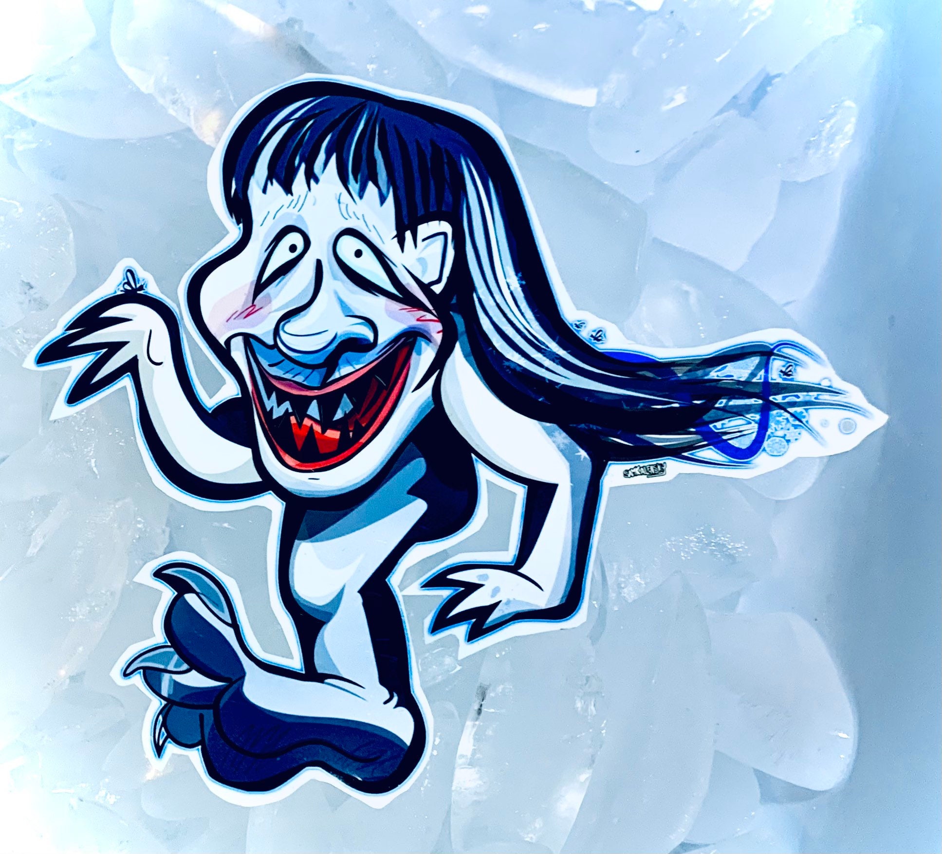 Yukinba the Snow Crone Yokai Art Sticker - Etsy Canada