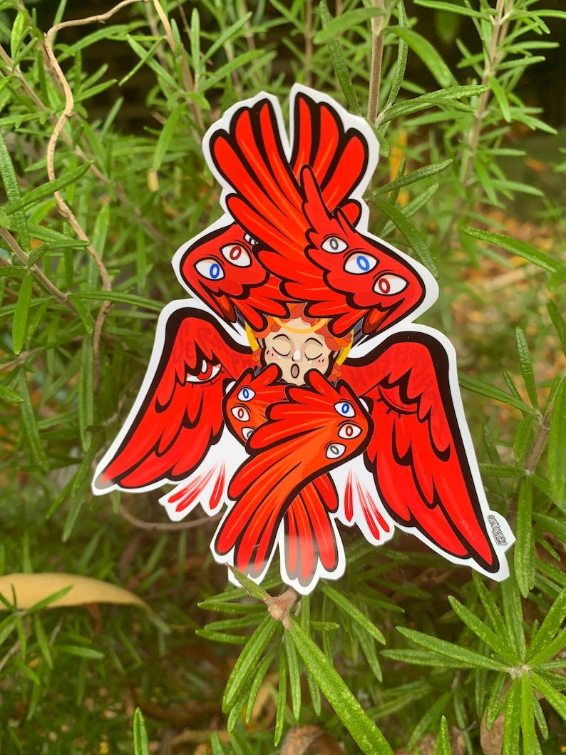 Seraphim the Burning Ones Angel Sticker | Etsy