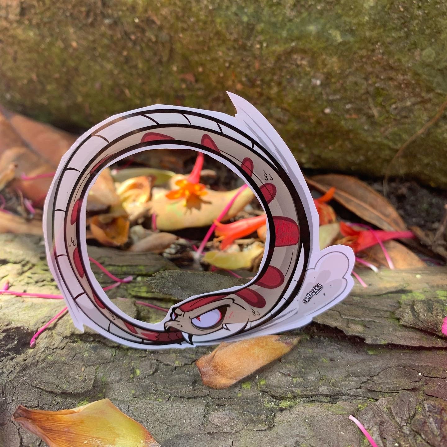 Hoop-snake fearsome Critter / Cryptid Sticker | Etsy