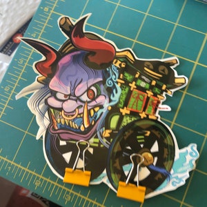 Oboroguruma - Hazy Taxi - Yokai Ox Cart Sticker - Etsy Canada