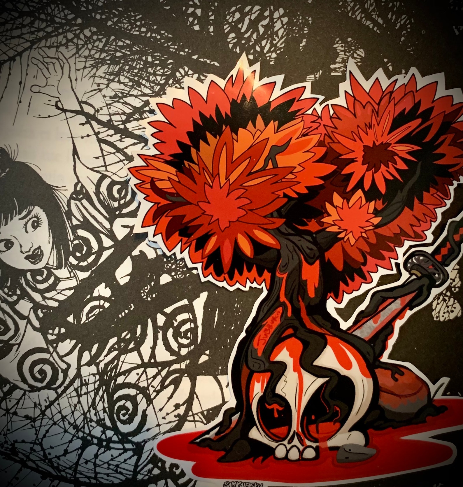 Jubokko Blood Sucking Tree Yōkai Bonsai Sticker - Etsy UK