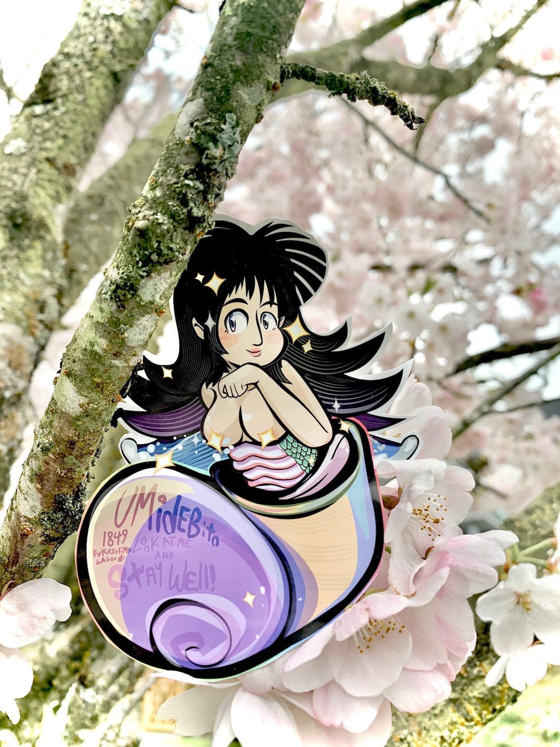 Umidebito - [1849] - Snail Mermaid Yokai Sticker - Etsy