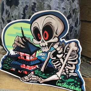 Gashadokuro Giant Skeleton - Yokai Sticker - Etsy