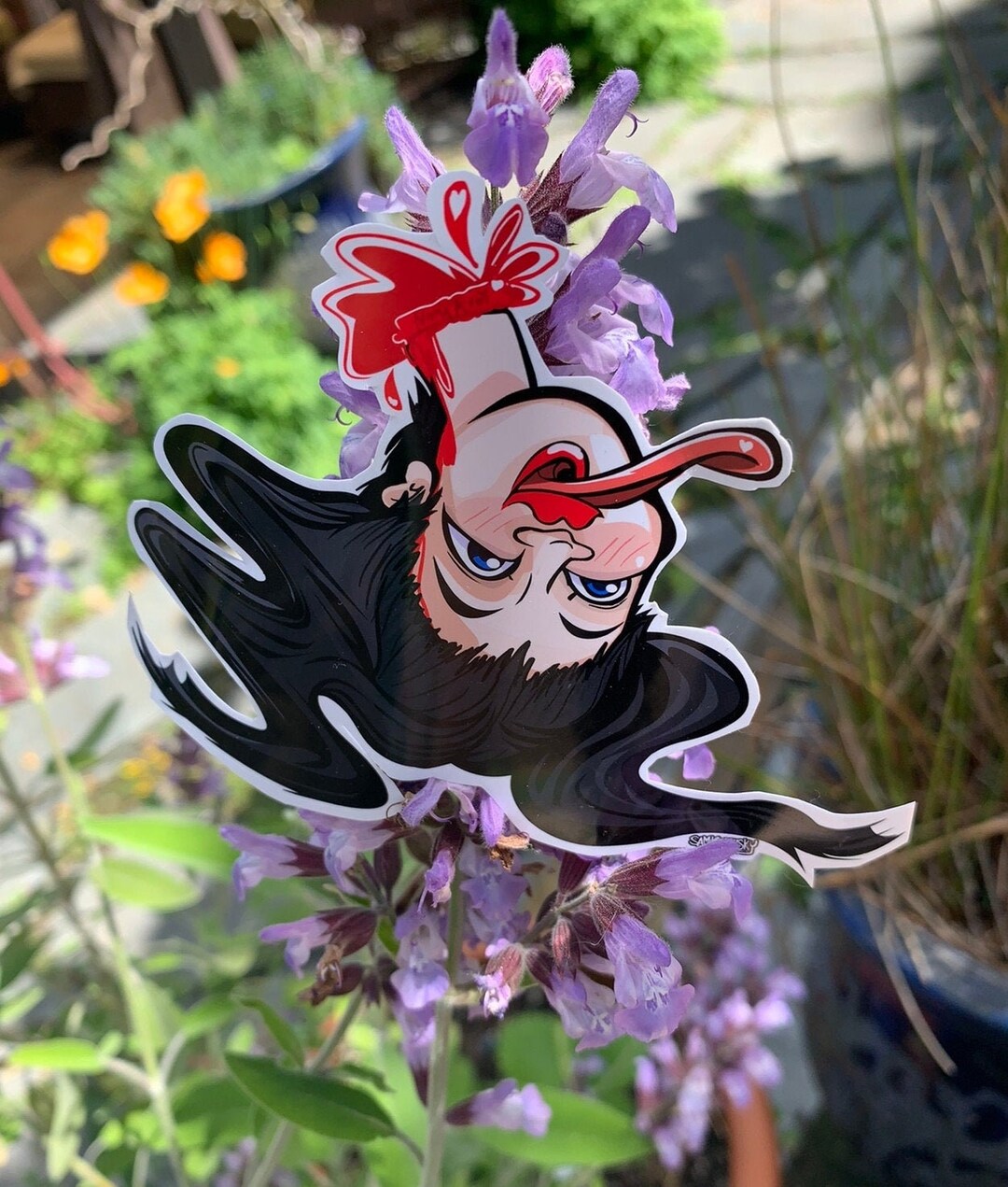 Upsidown Namakubi (severed Head) - Ino Mononoke Roku - Yokai Sticker - Etsy