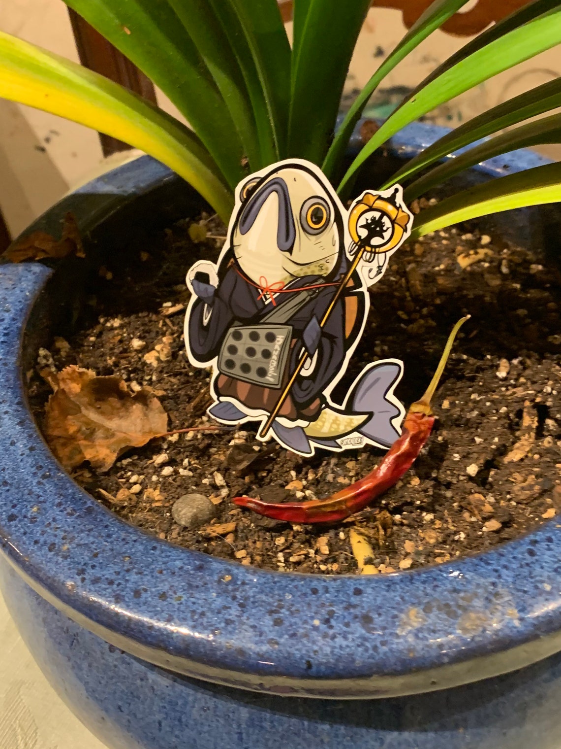 Iwana Bozu Fish Monk Yokai Artsticker - Etsy Australia