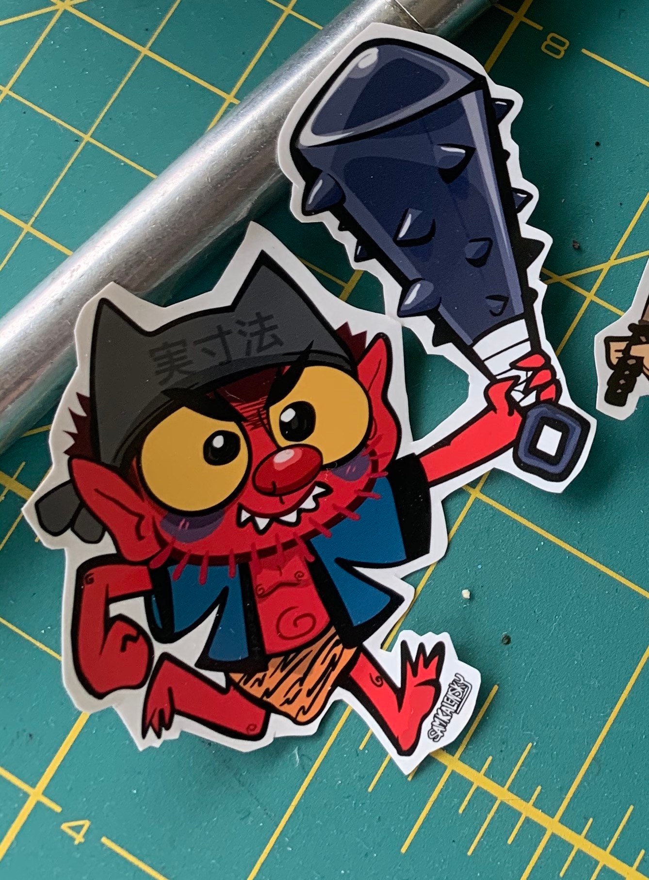 Yanari Tiny Oni Yokai Sticker - Etsy