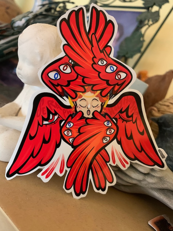 Seraphim the Burning Ones Angel Sticker | Etsy