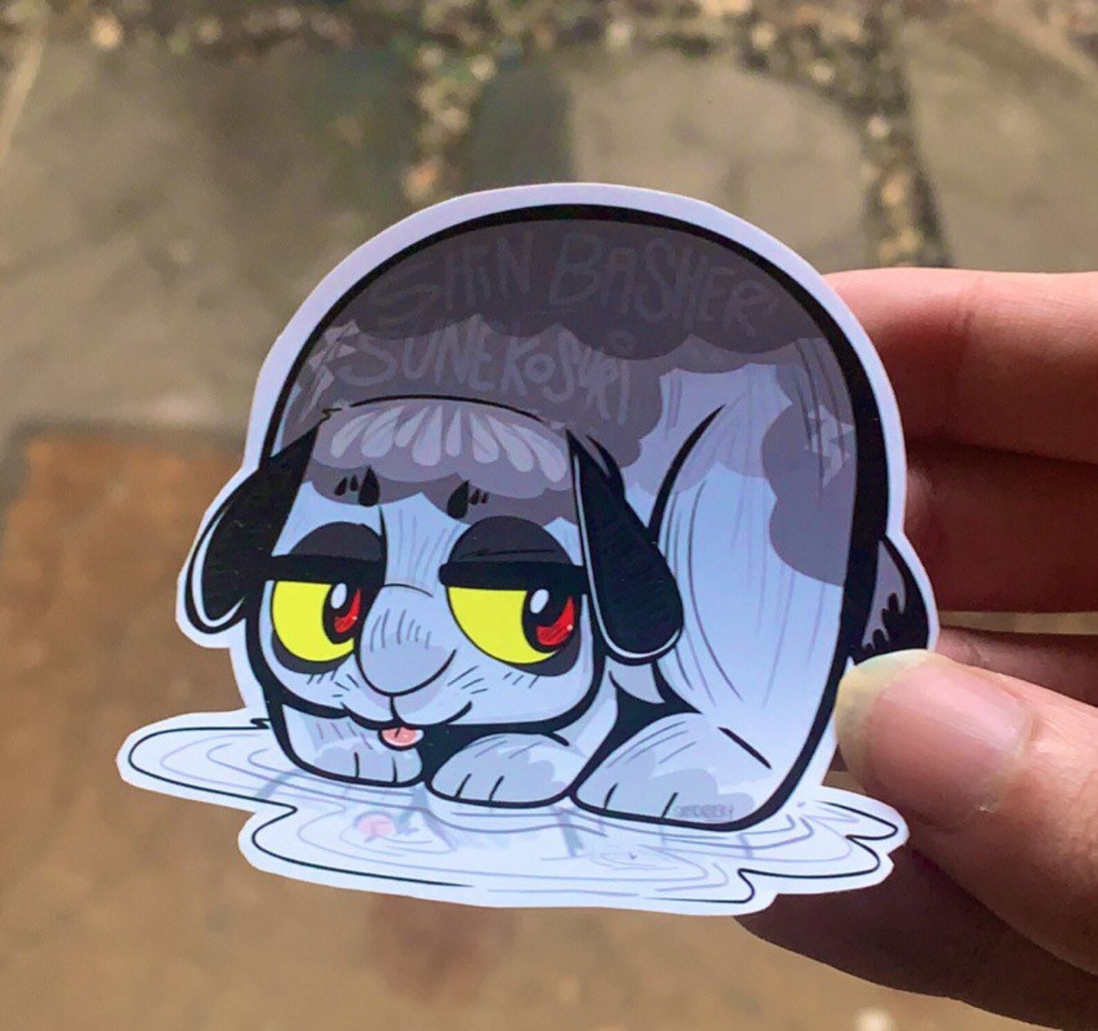 Sunekosuri Shin Basher Yokai Sticker - Etsy