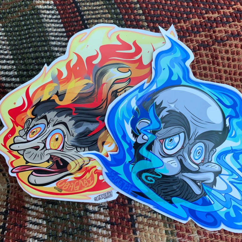 Ubagabi Old Fire Hag Yokai Sticker - Etsy