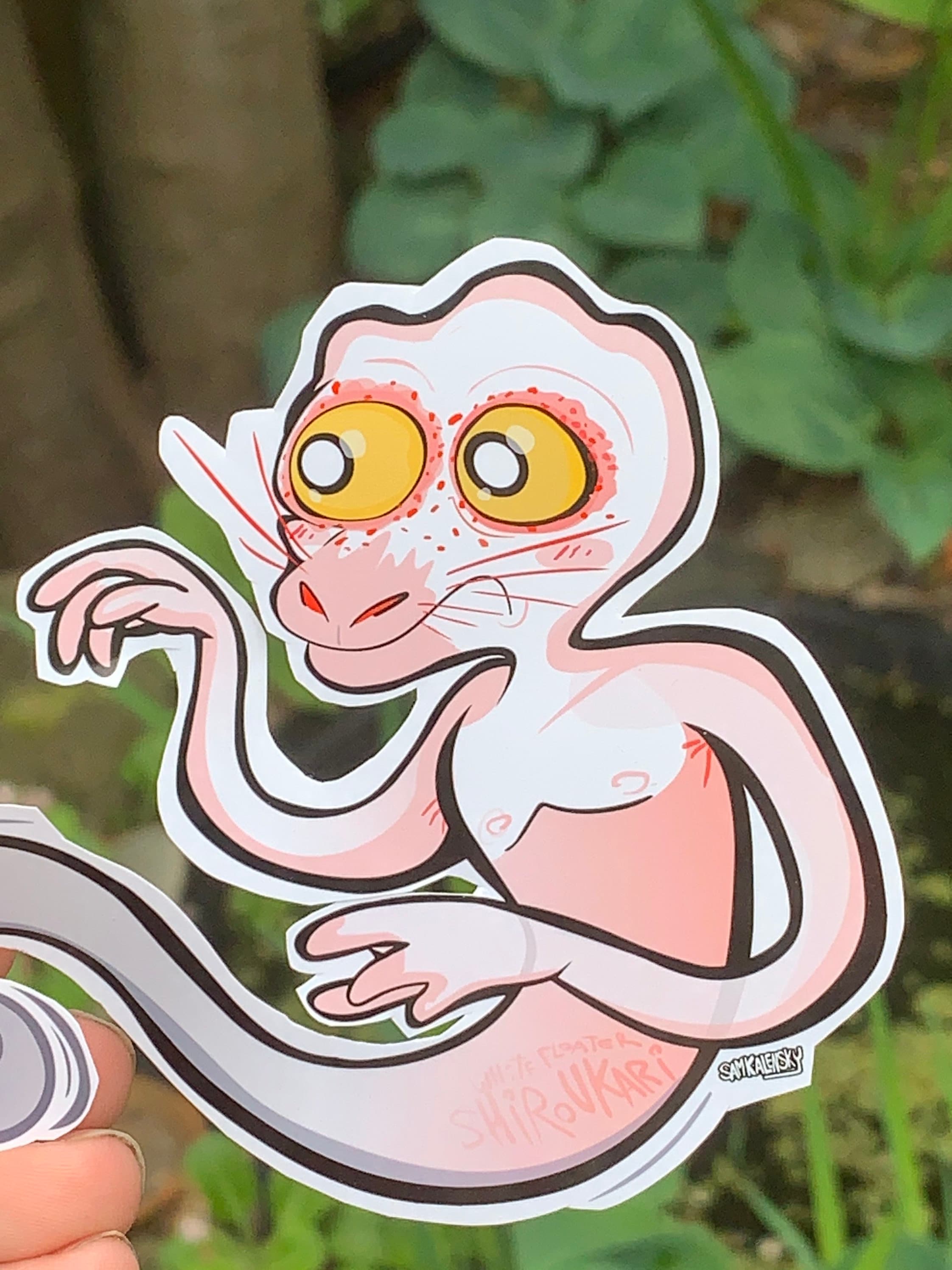 Shiro Ukari White Floater Yokai Sticker | Etsy