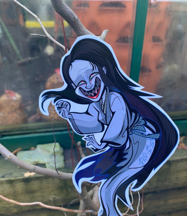 Takaonna Tall Woman Peeking Ghost Yokai Sticker. - Etsy Ireland