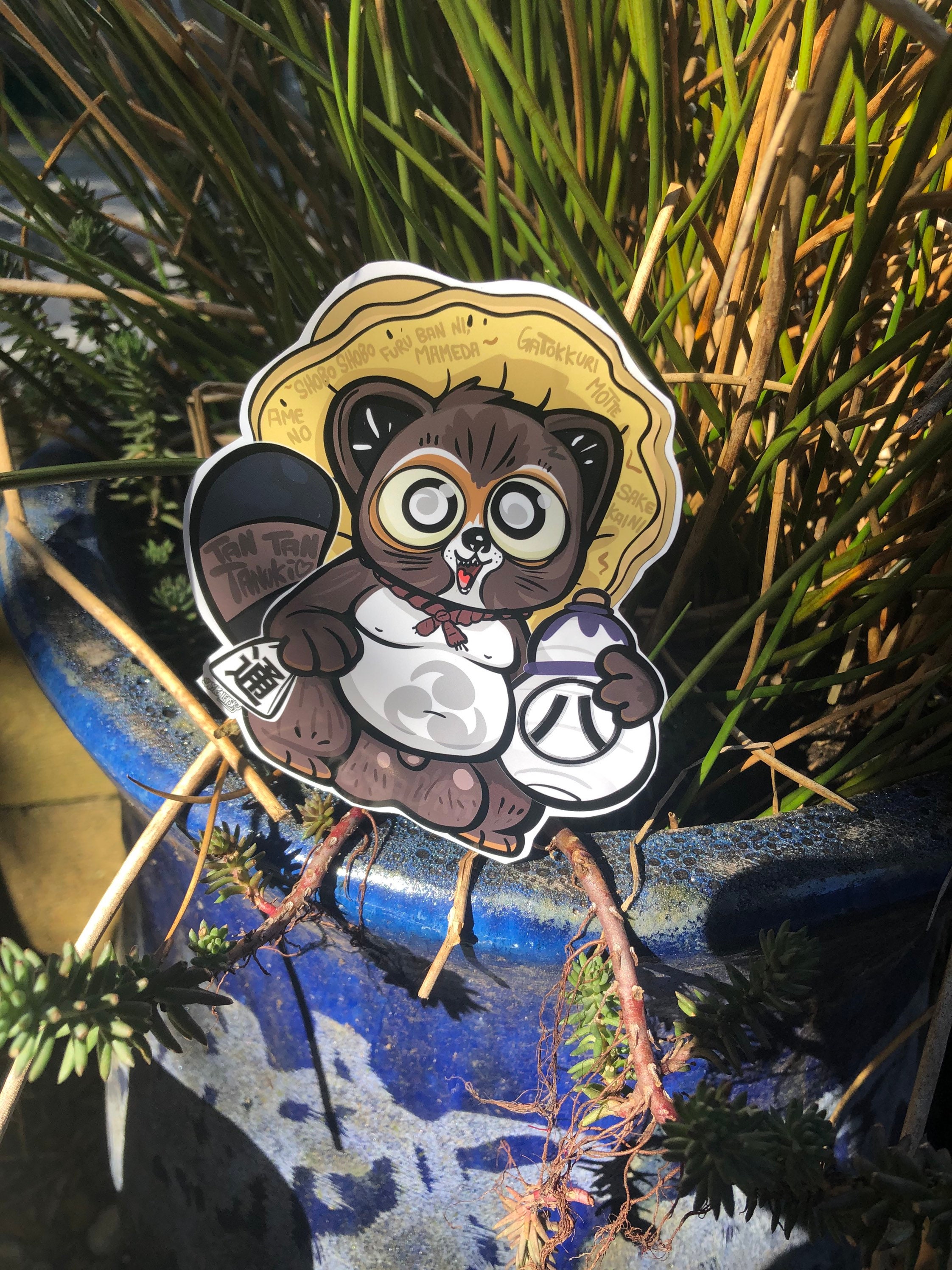 Shigaraki Tanuki Yokai Stickers - Etsy