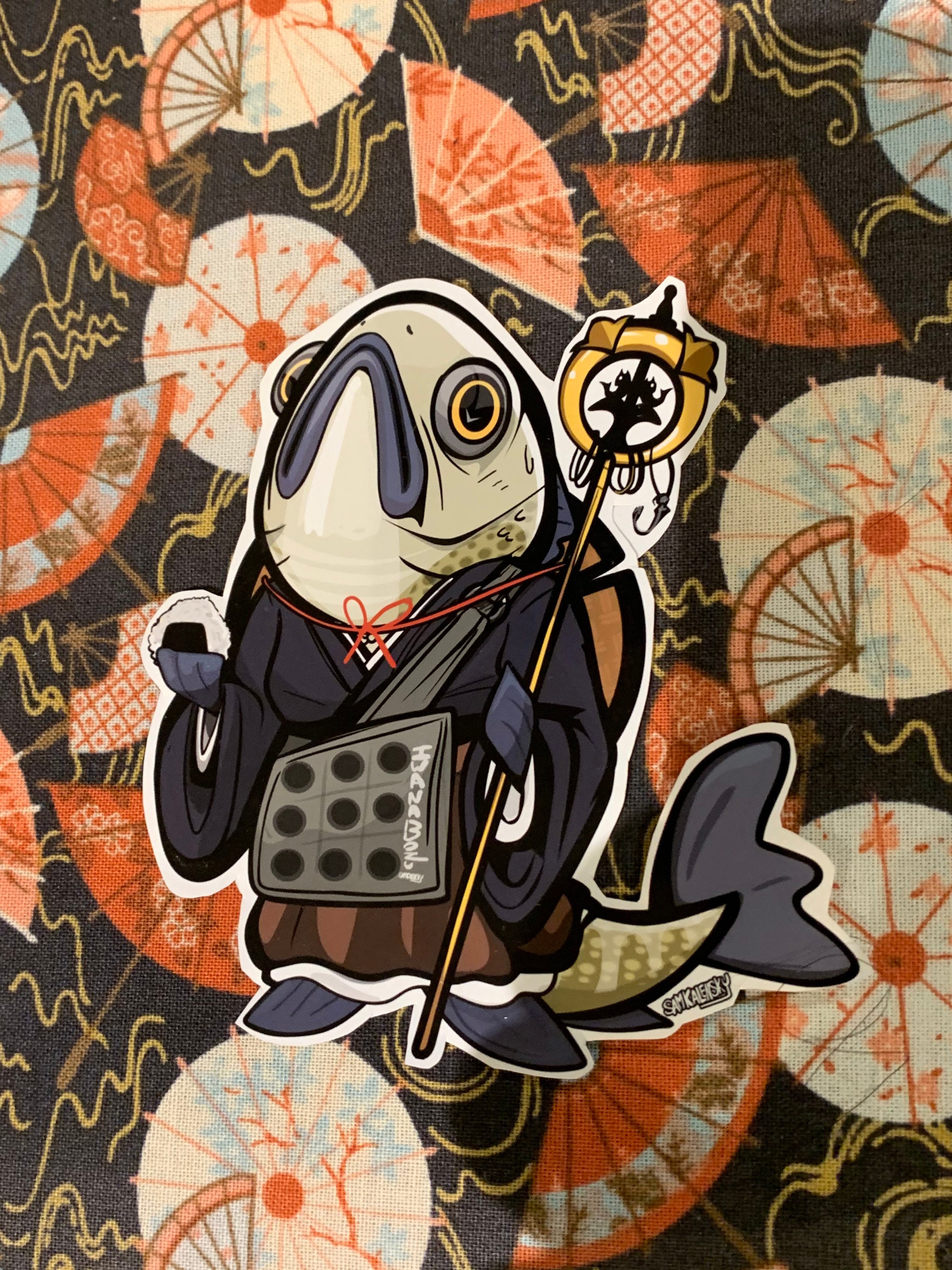 Iwana Bozu Fish Monk Yokai Artsticker - Etsy Australia