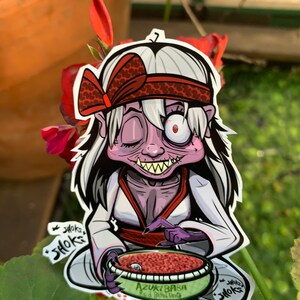 Azuki Baba the Bean Hag Yokai Sticker - Etsy