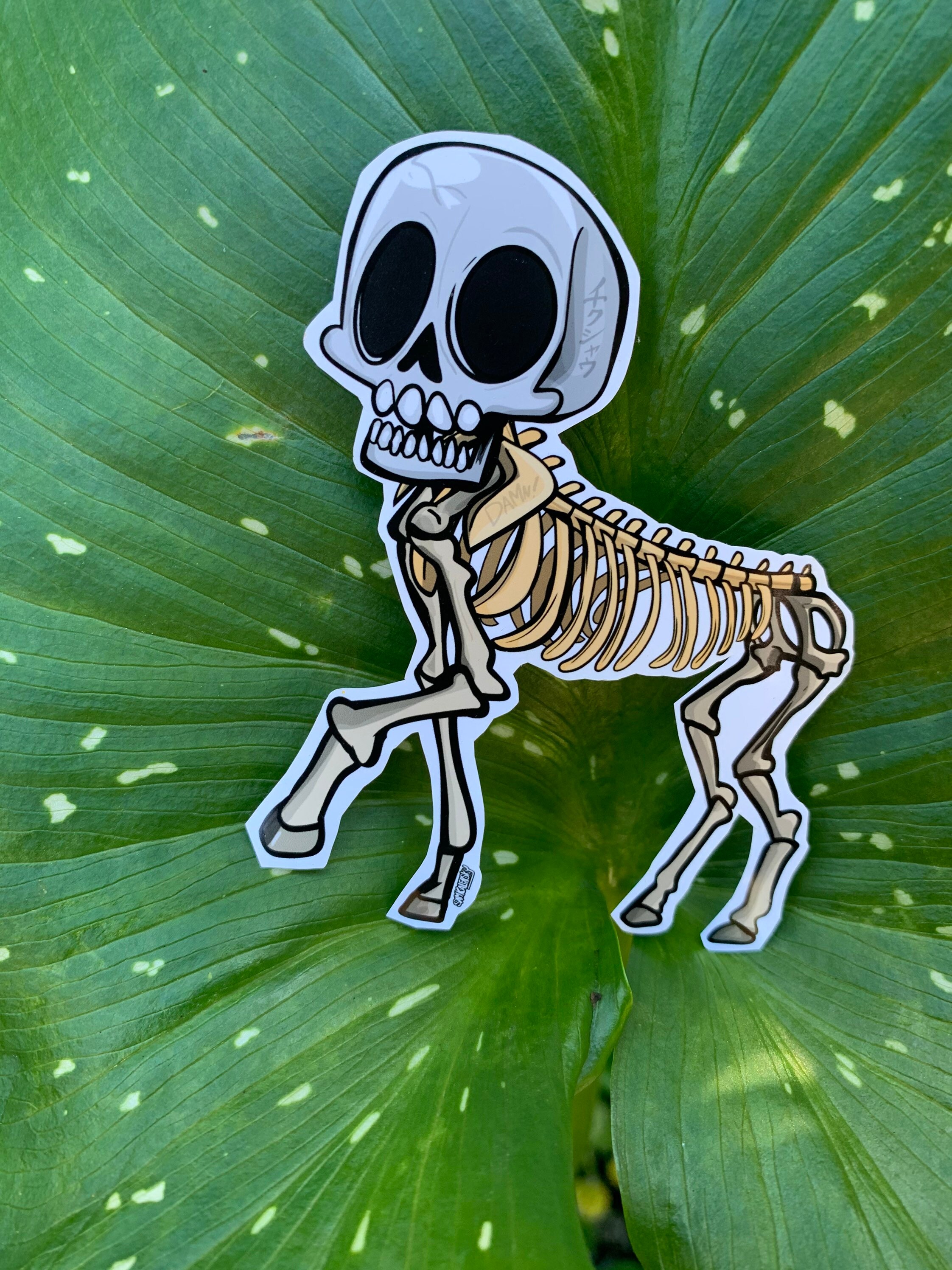 Chikushou チクシャウ Skeleton Deer Yokai Sticker | Etsy