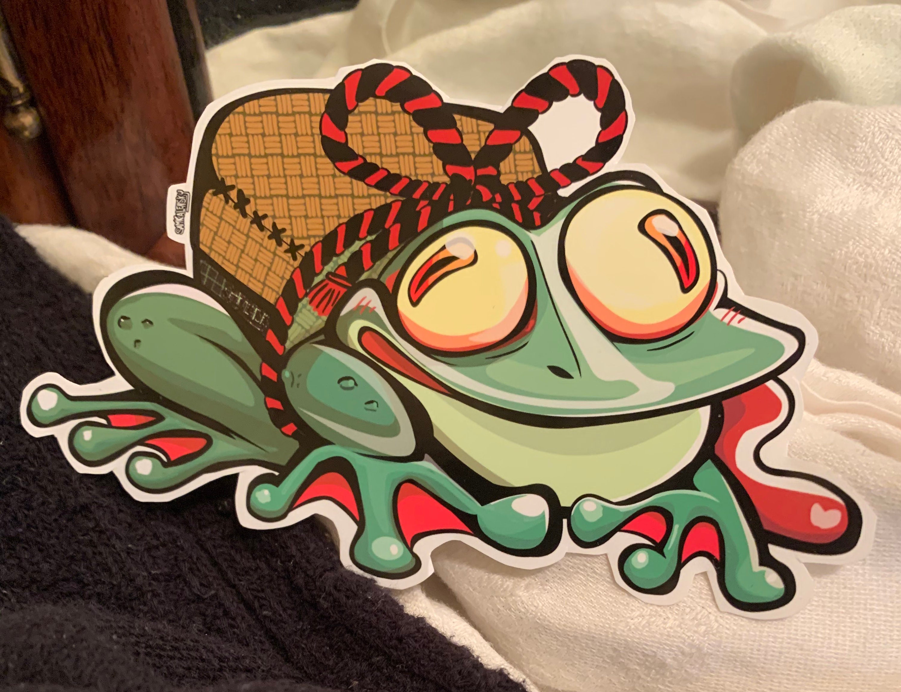 Laundry Basket Toad InoMonokeRoku Yokai Sticker | Etsy