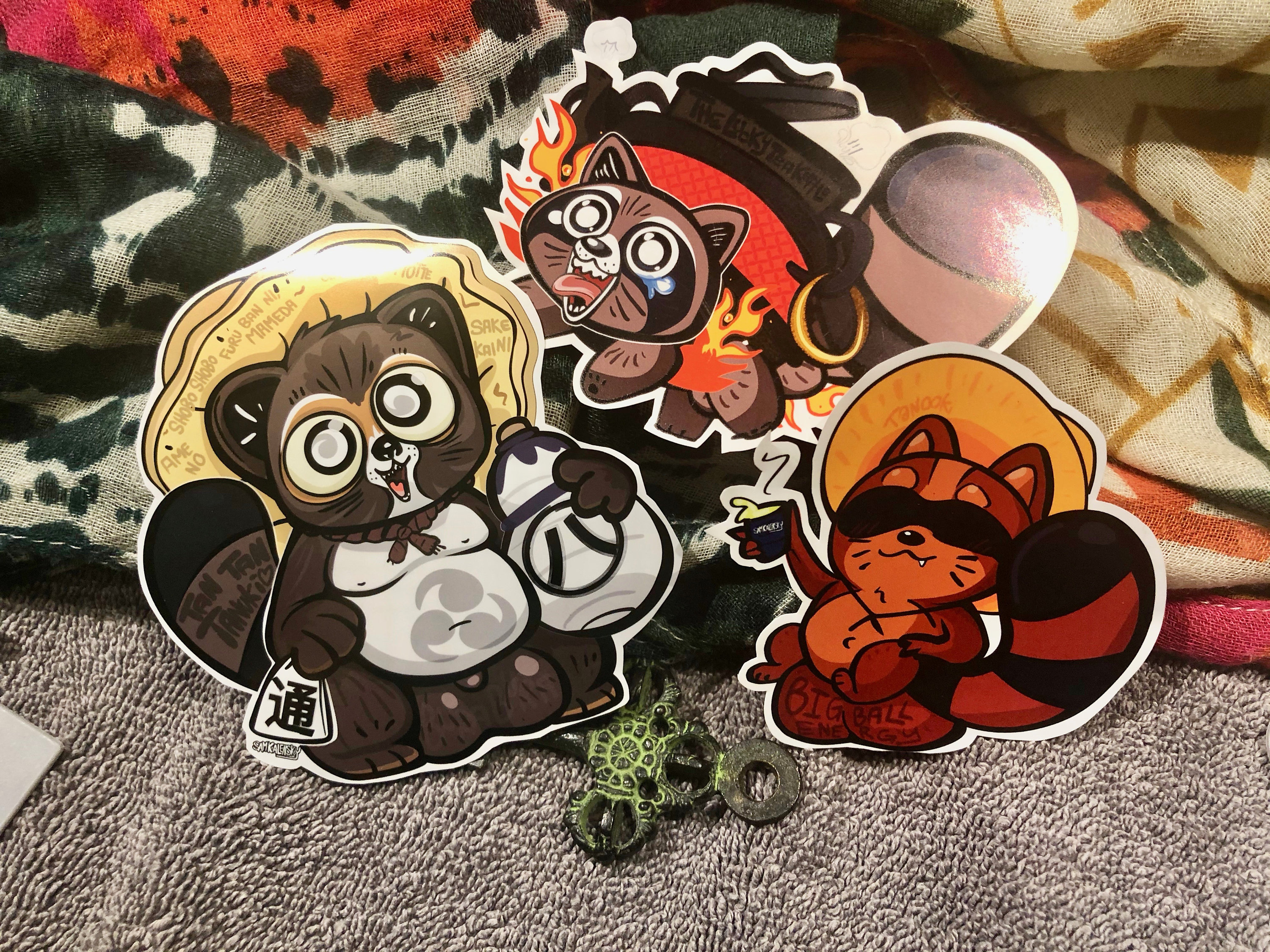 Shigaraki Tanuki Yokai Stickers - Etsy