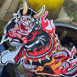 Kiyohime Hannya Yokai Sticker - Etsy