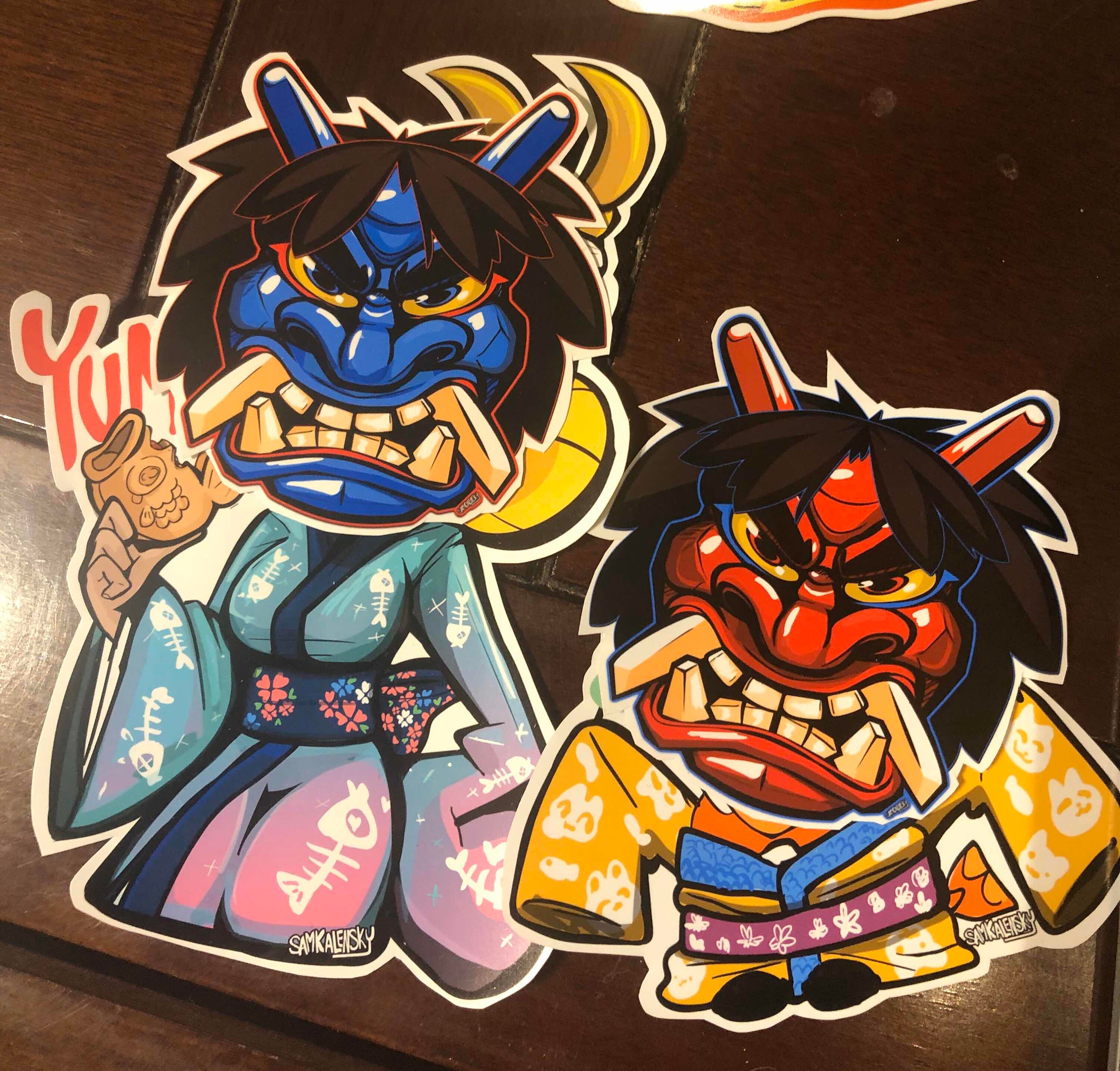 Namahage did You Noh Mask Stickers | Etsy