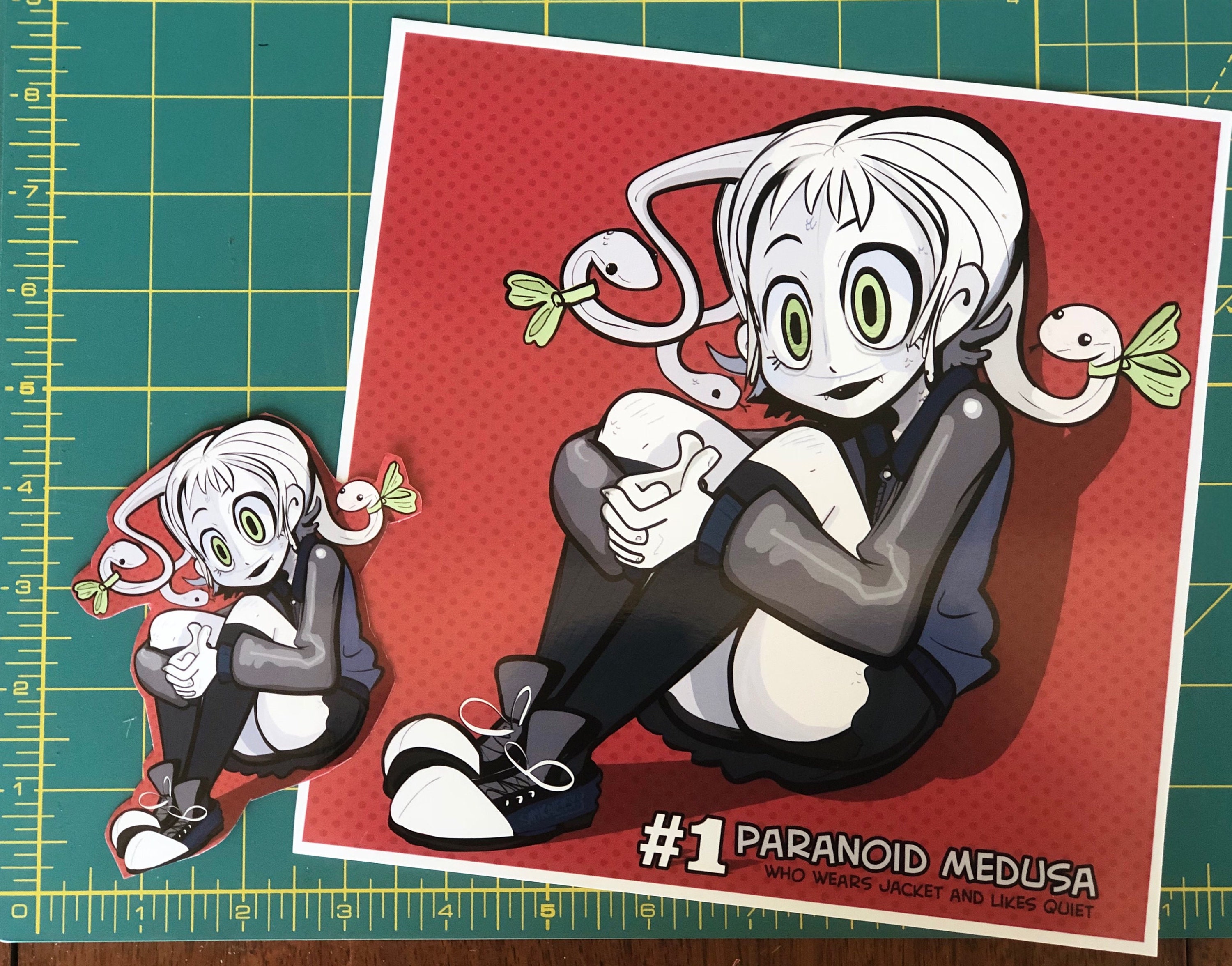 Artprint Paranoid Medusa Girl Monster Girl | Etsy