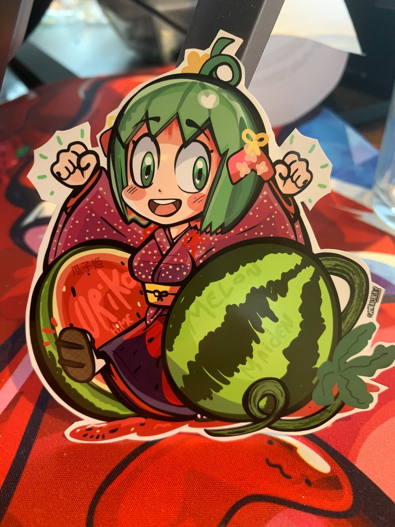 Uriko Hime - Melon Princess - Folktale Sticker - Etsy