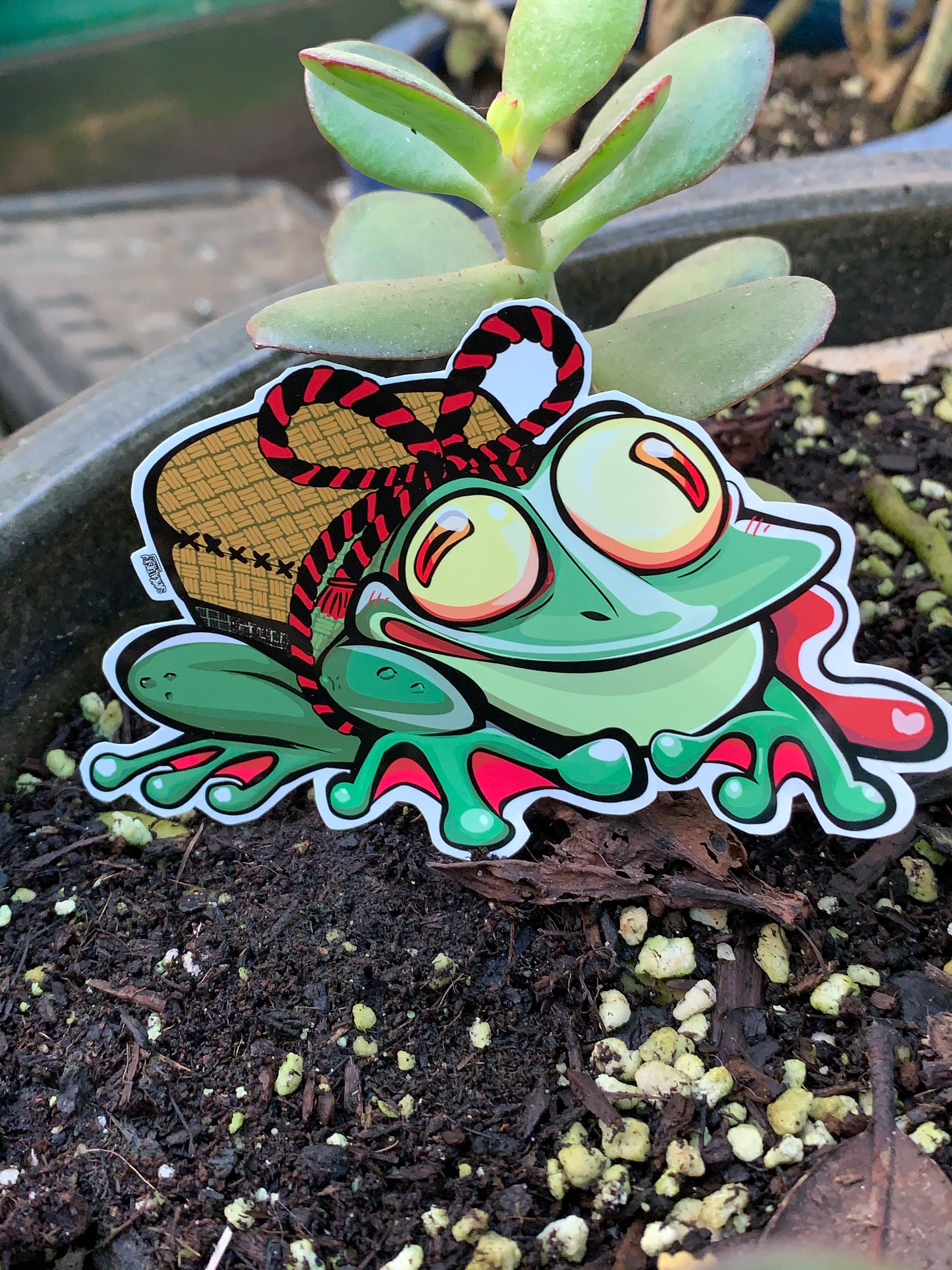 Laundry Basket Toad InoMonokeRoku Yokai Sticker | Etsy