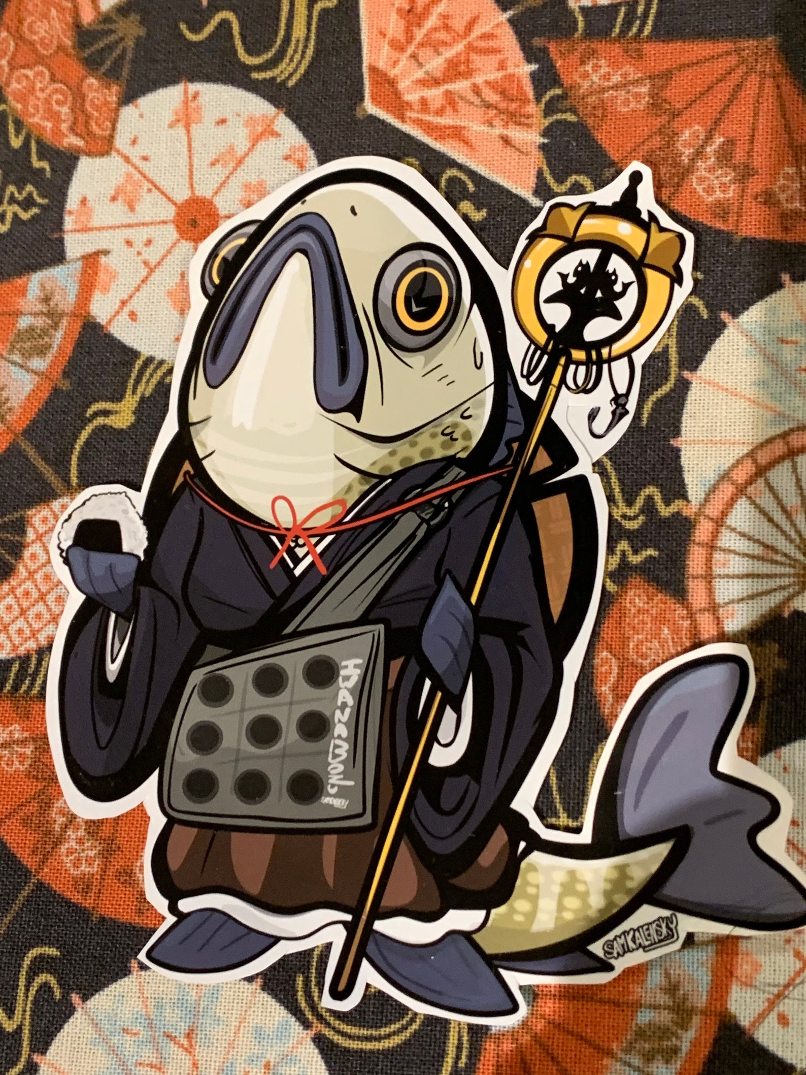 Iwana Bozu Fish Monk Yokai Artsticker - Etsy Australia