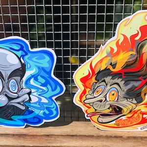 Ubagabi - Old Fire Hag - Yokai Sticker - Etsy Canada