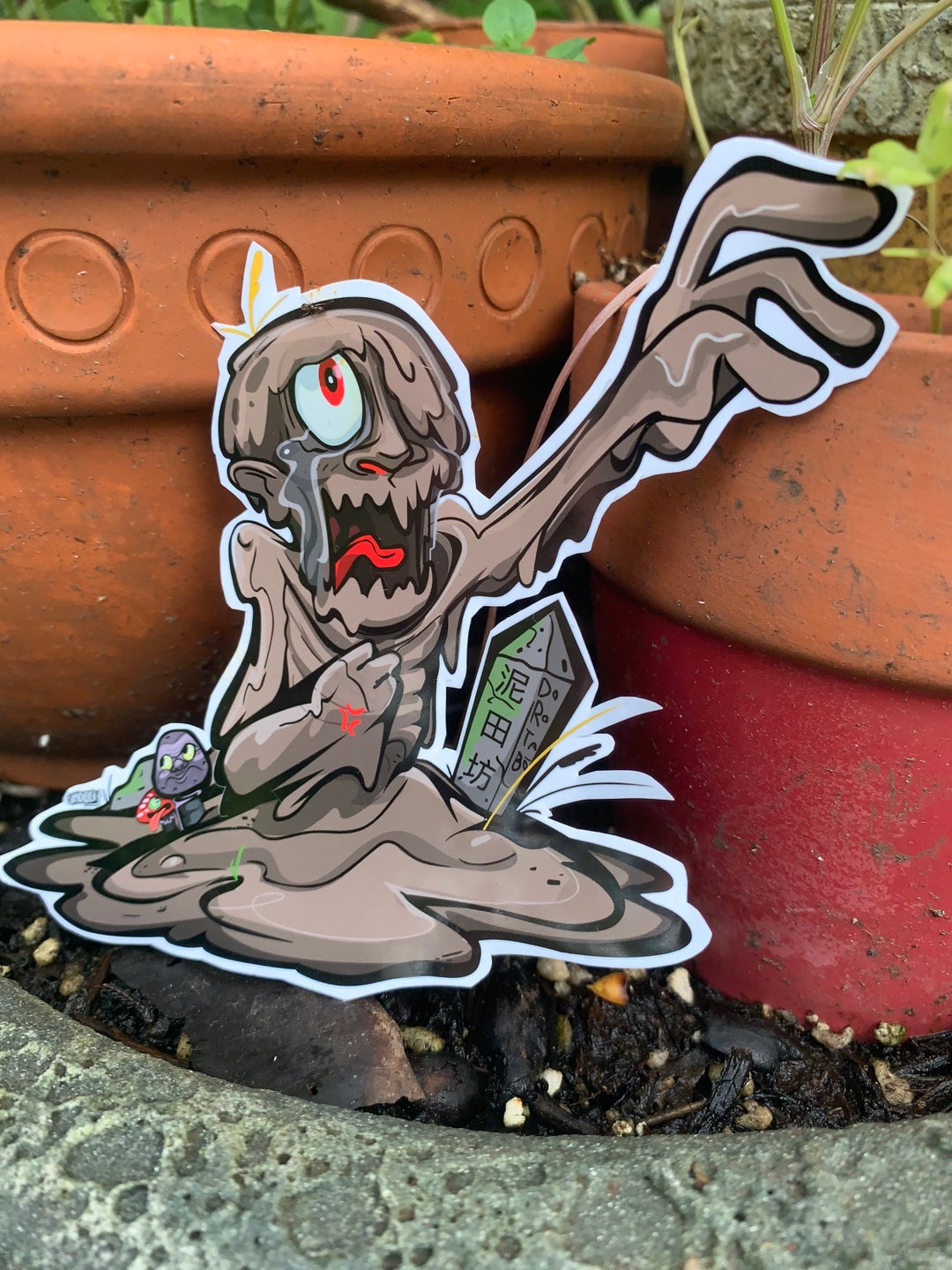Dorotabō - Muddy Farm Ghost - Yokai Sticker - Etsy