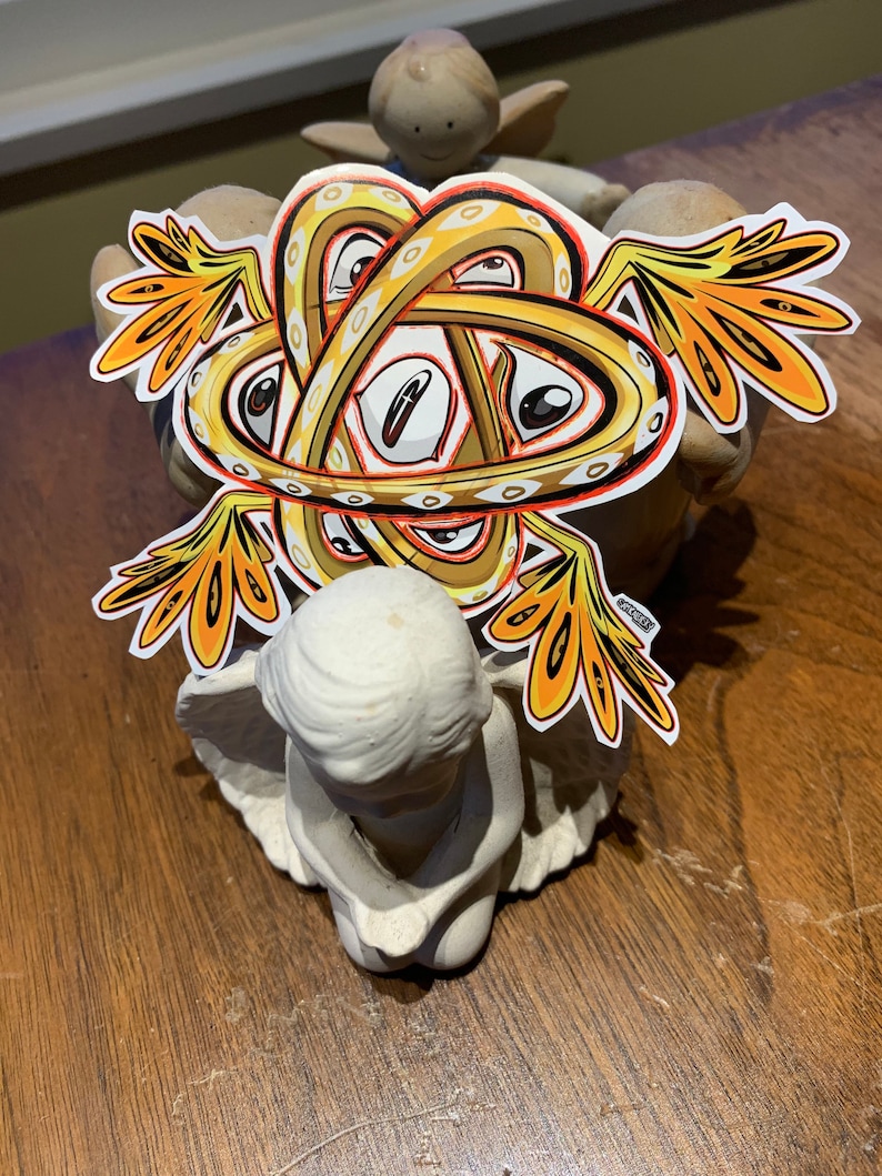 Ophanim thrones the Many-eyed Ones Wheel angel Sticker - Etsy