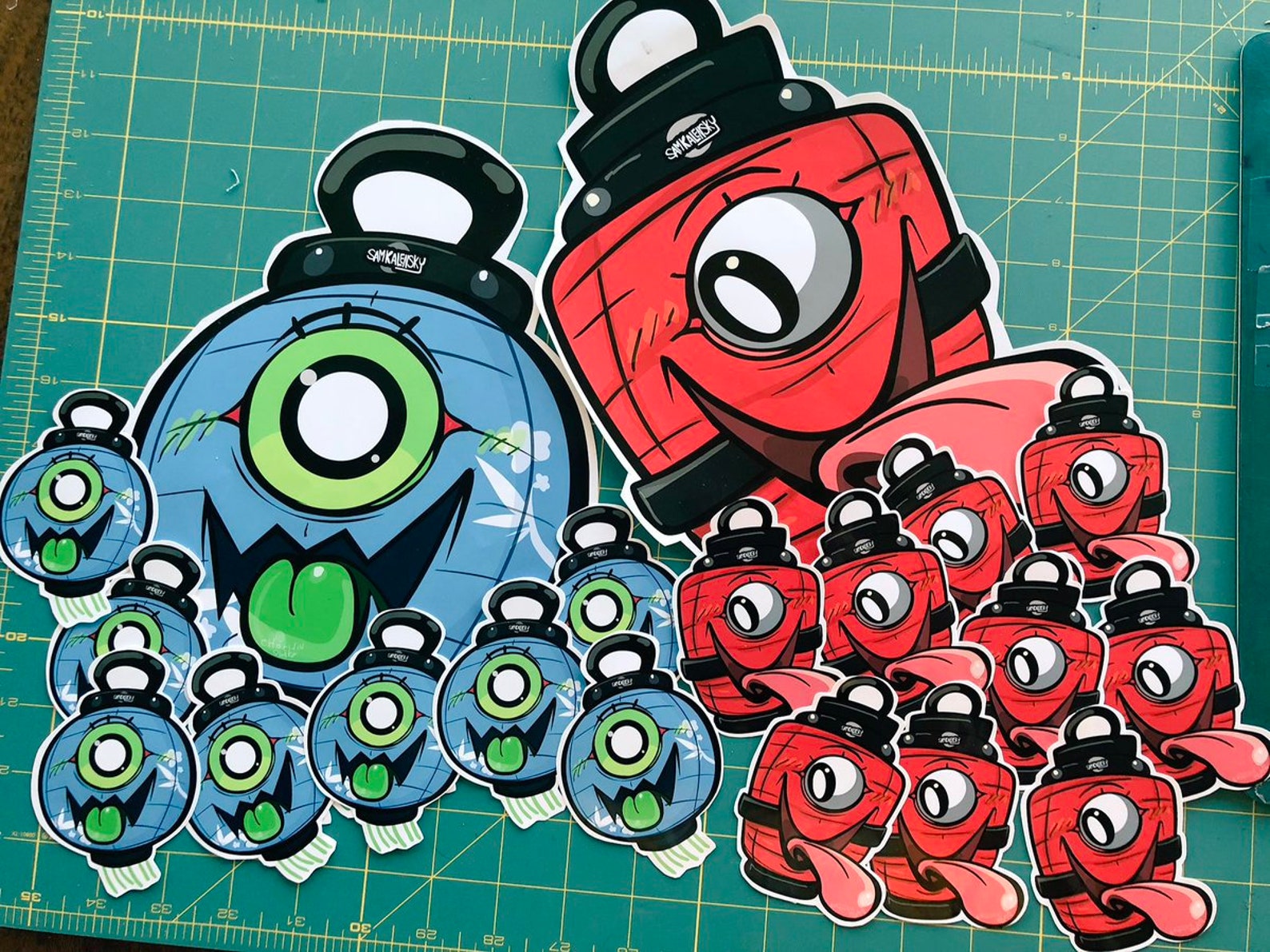 Chochin Obake - Lantern Ghosts - Yokai Stickers - Etsy