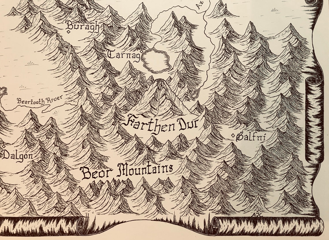 Hand-drawn Map of Alagaësia Eragon - Etsy