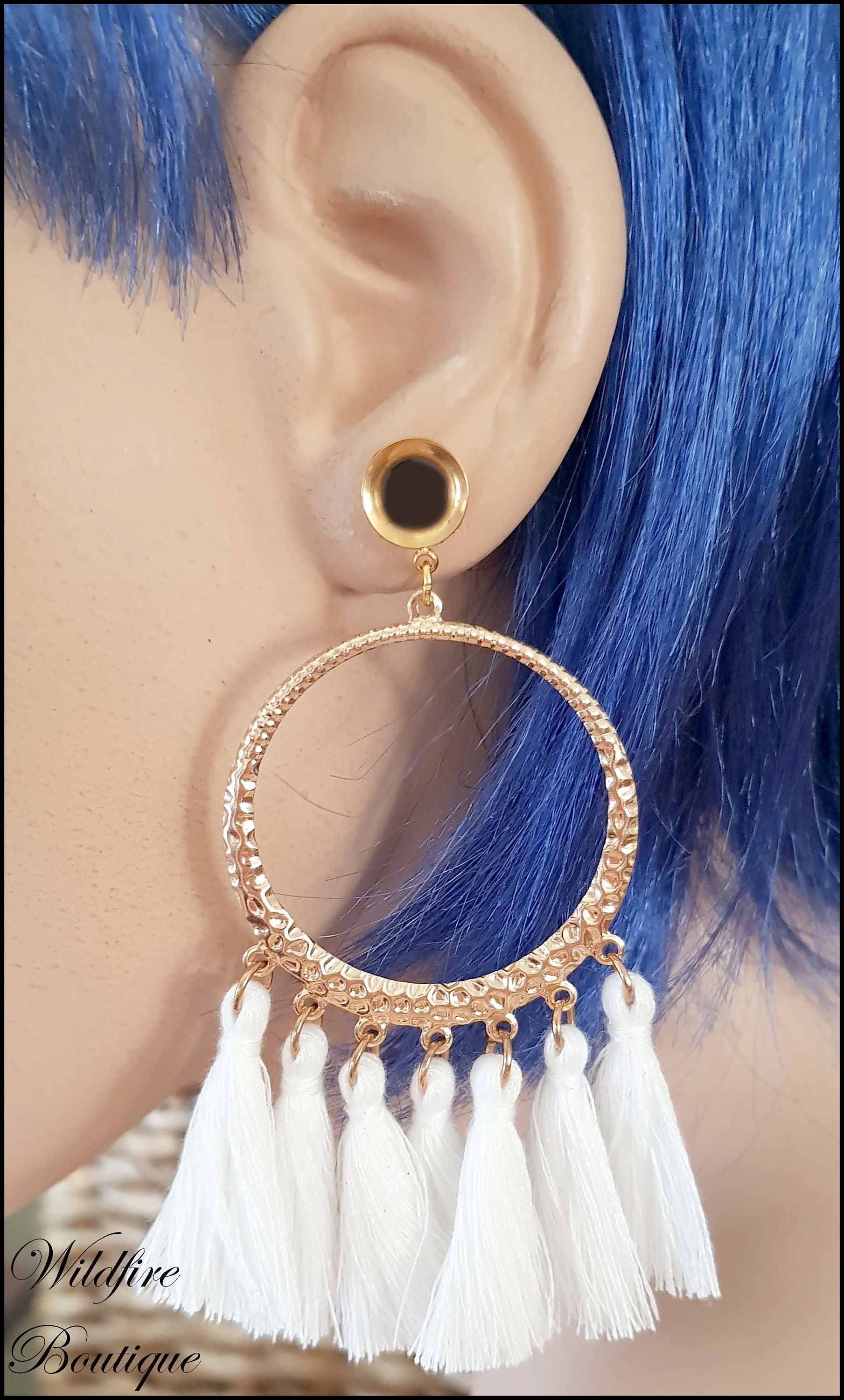 Pair Glamour Gold 8 Colours Big Round Tassel Dangle Stainless | Etsy