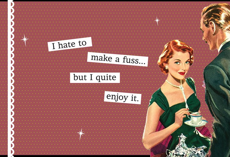 Funny Retro Vintage Woman I Hate to Make A Fuss Clutch Bags Zipper ...