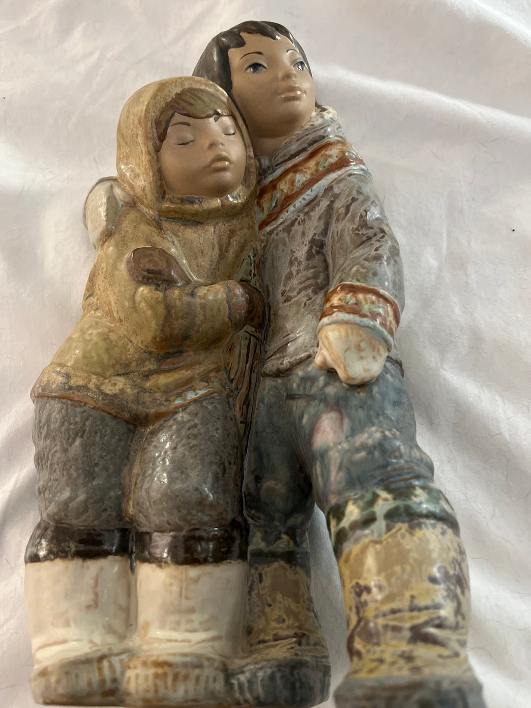 Mint Vintage Lladro Eskimo Boy and Girl - Etsy