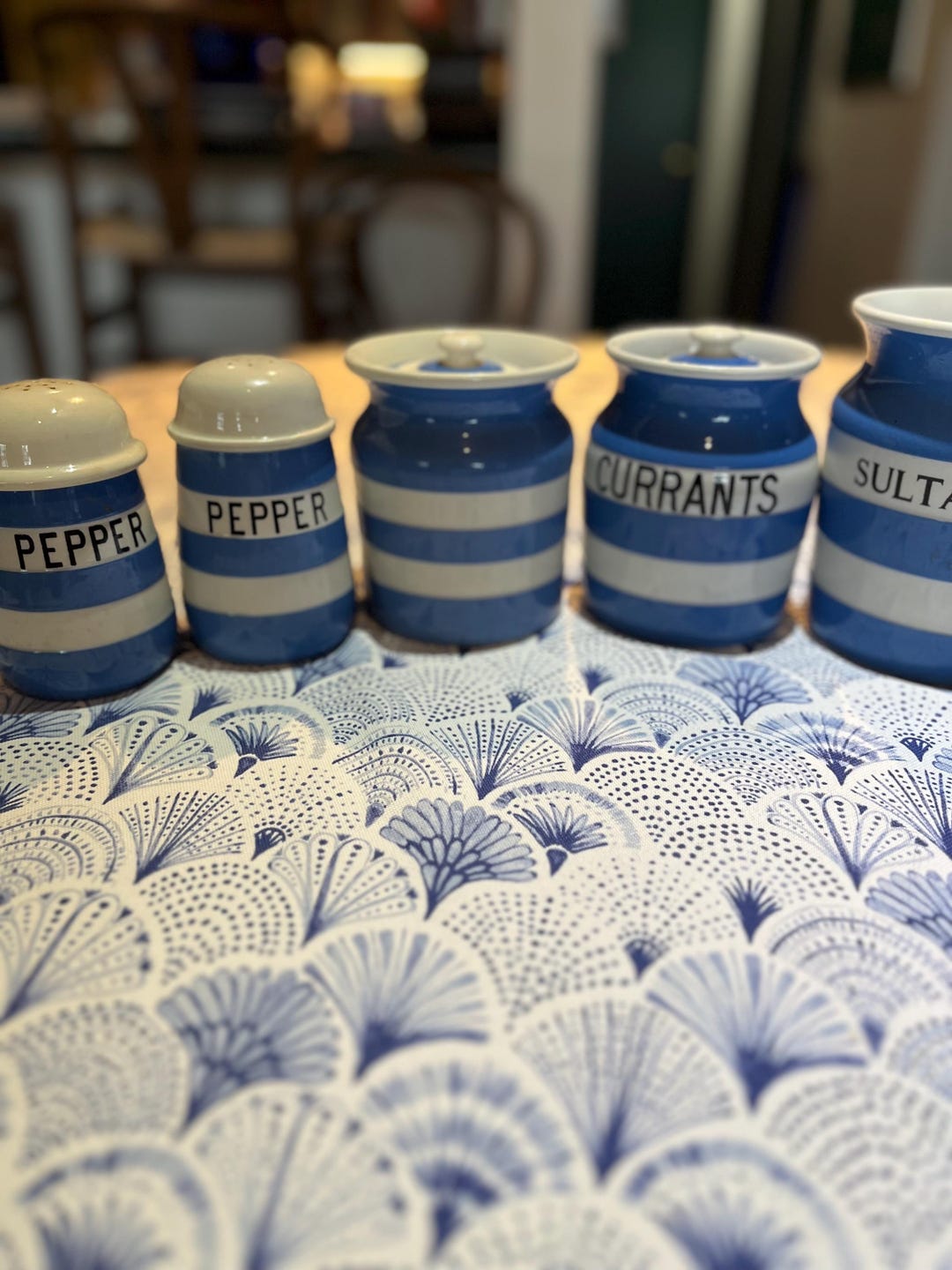 Vintage 5 Piece Cornish Kitchen Ware Blue and White - Etsy