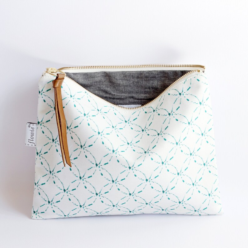 Large Zipper Pouch Kate - Etsy